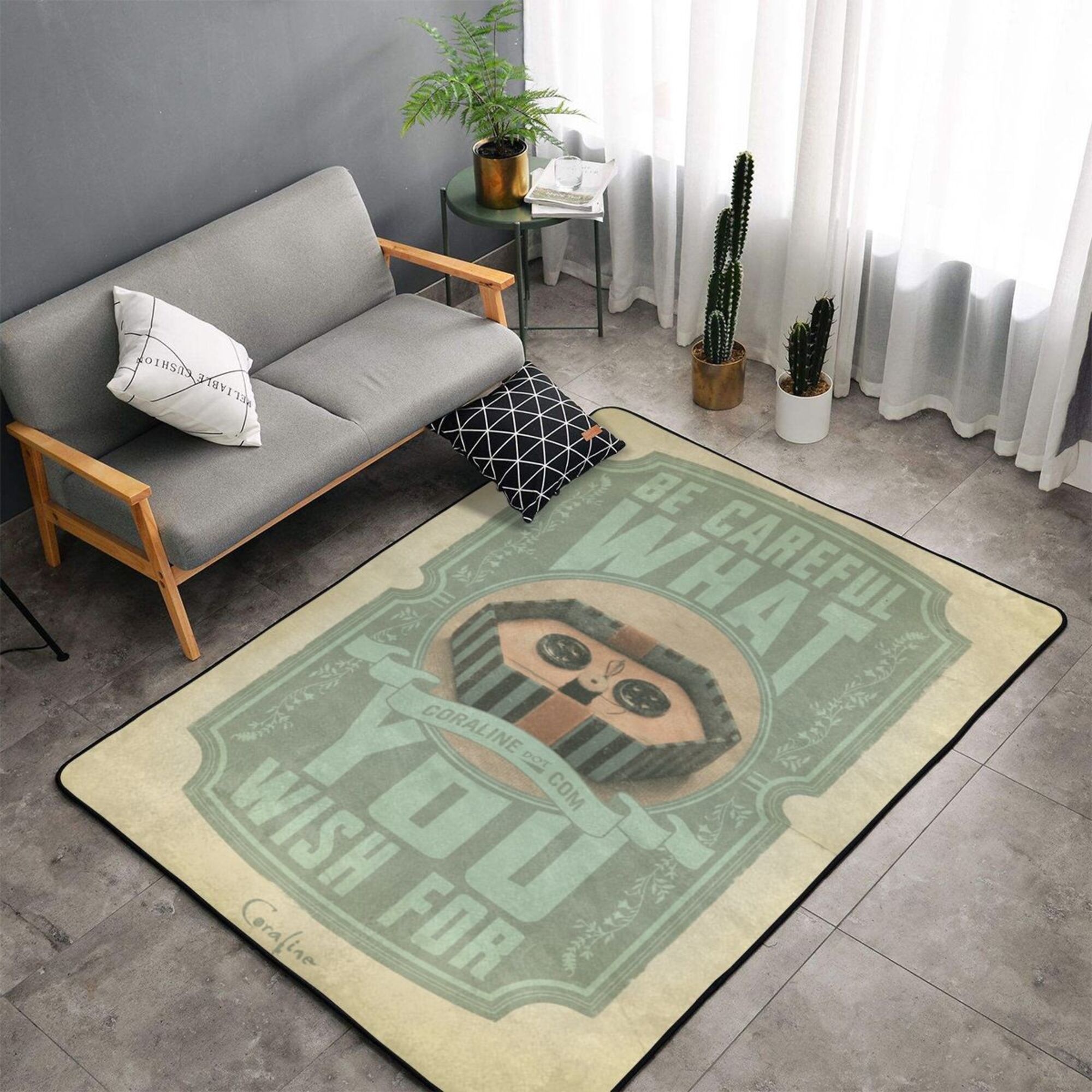 Coraline Area Rug Living Room Carpet Bedroom 5x3 feet Rug Flannel Non ...