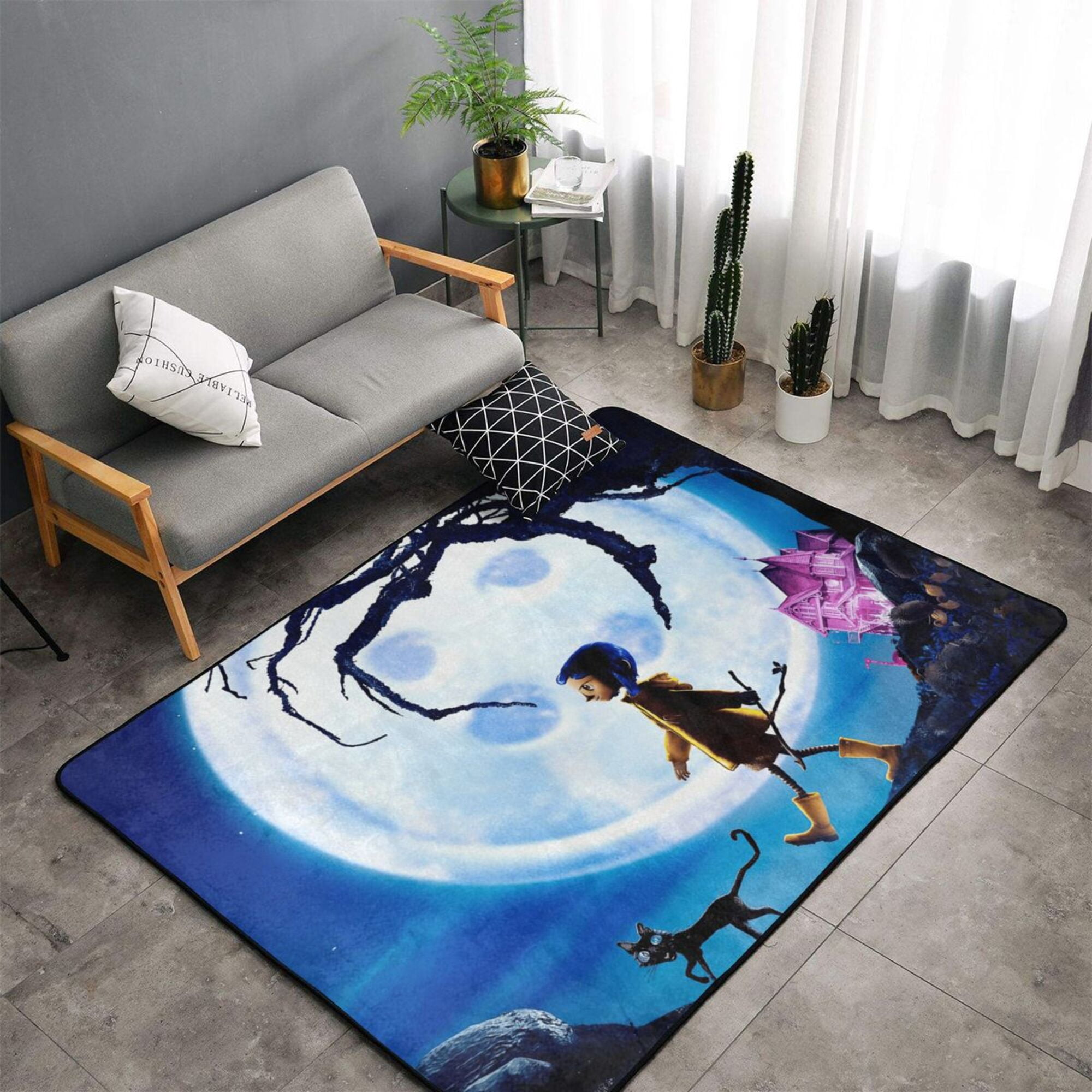 Coraline Area Rug Living Room Carpet Bedroom 5x3 feet Rug Flannel Non ...