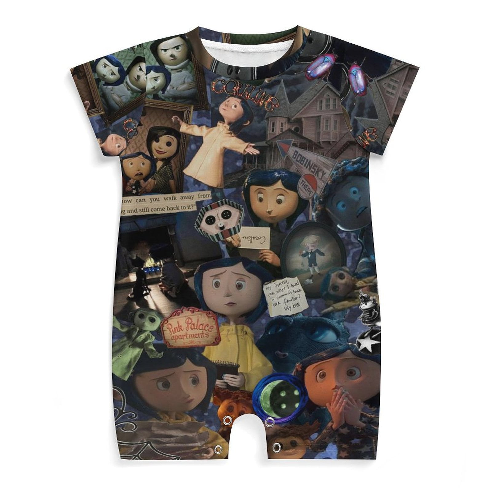 Coraline Baby Boy Girl Short Sleeve Romper Clothing Set Print Cartoon ...