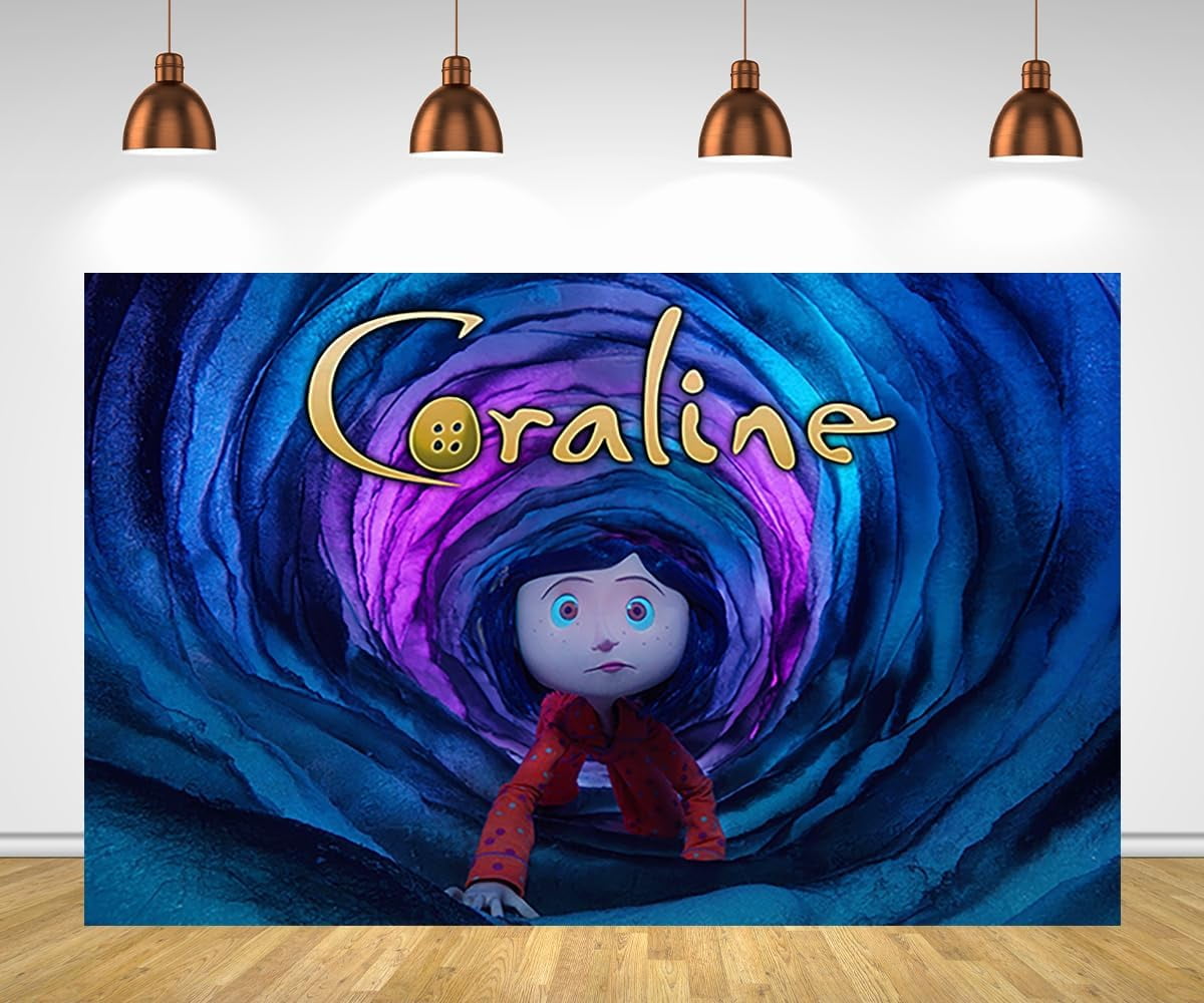 Coraline Backdrop for Birthday Party Supplies Backdrop Halloween ...