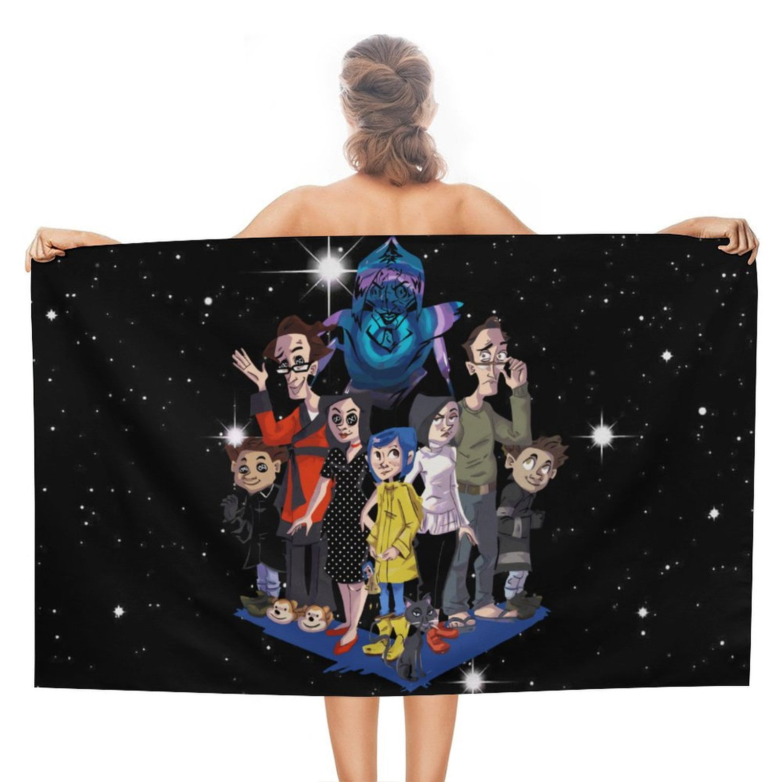 Coraline Bath Throw Towel Quick Dry Towel for Swimmers Sand Proof Beach ...