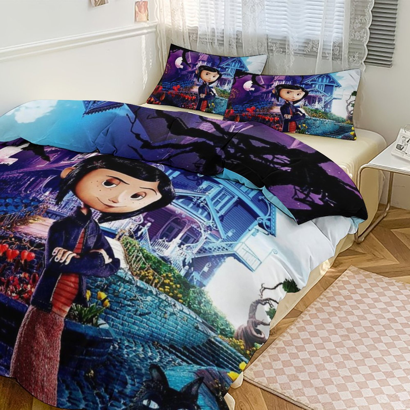 Coraline Bedding Set Queen Size Bedding Set Contains One Duvet Cover ...