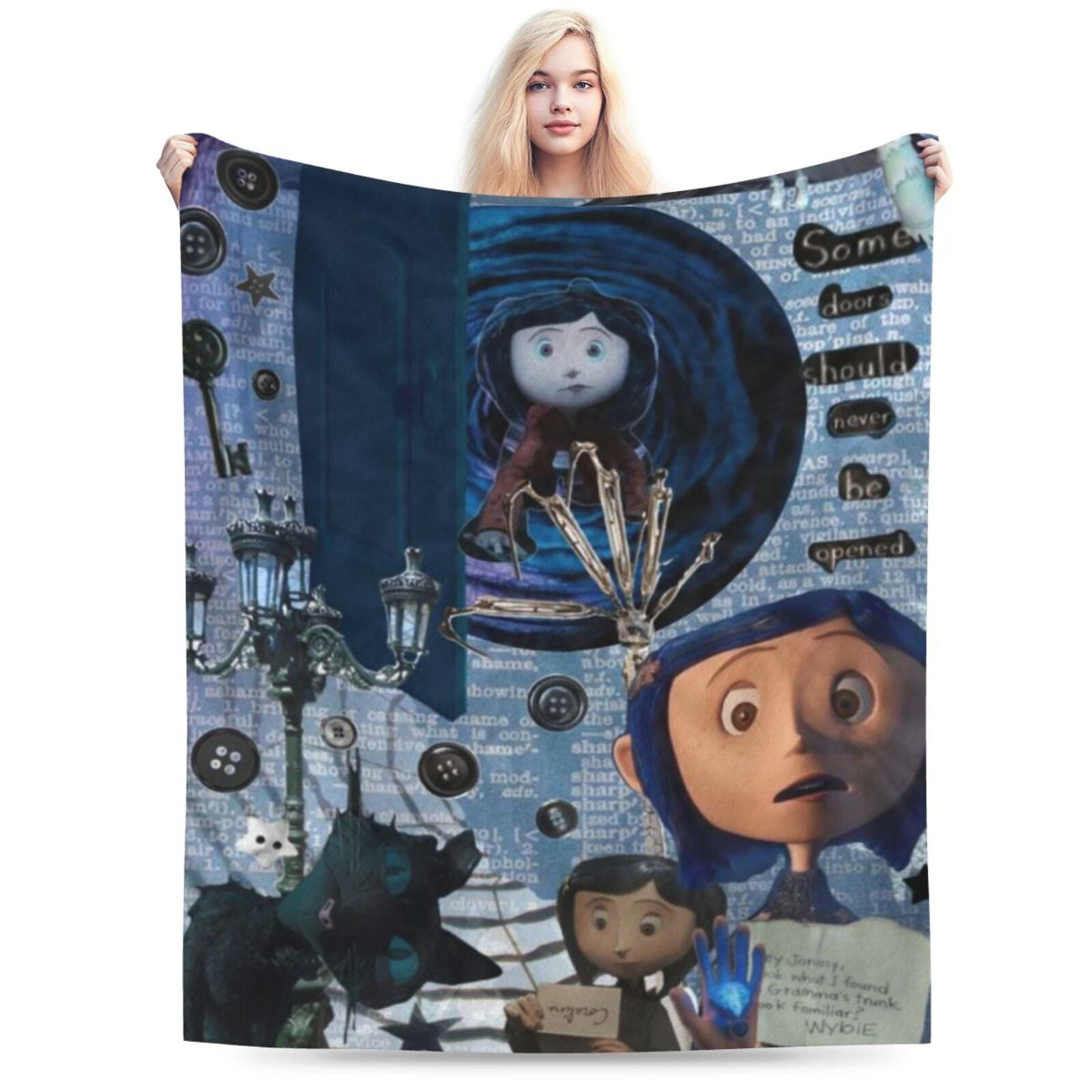 Coraline Blanket, Anime Throw Blanket For Couch Sofa Bed, Soft Cozy ...