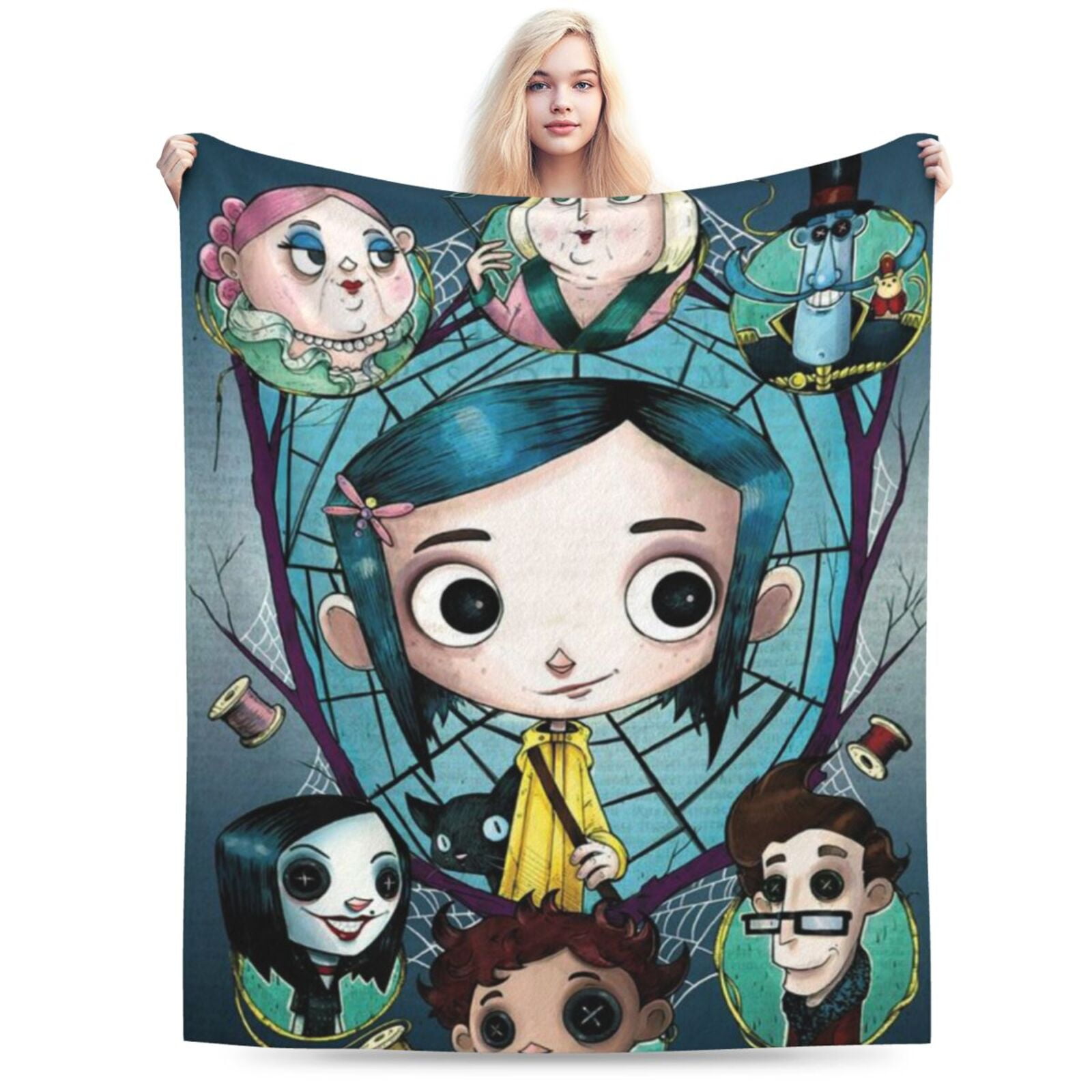 Coraline Blanket, Anime Throw Blanket For Couch Sofa Bed, Soft Cozy ...