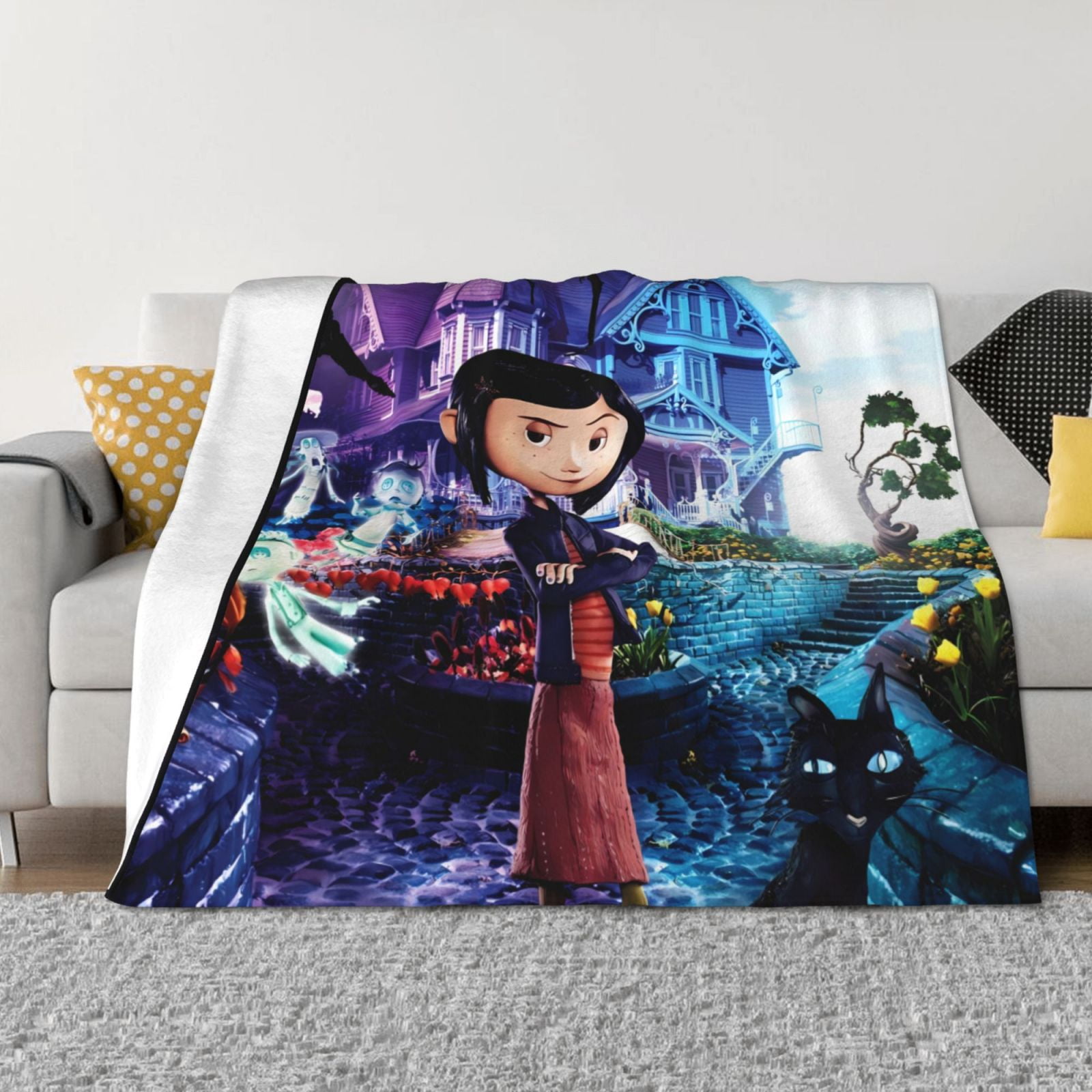 Coraline Blanket Warm Soft Cozy Flannel Blankets All Seasons ...