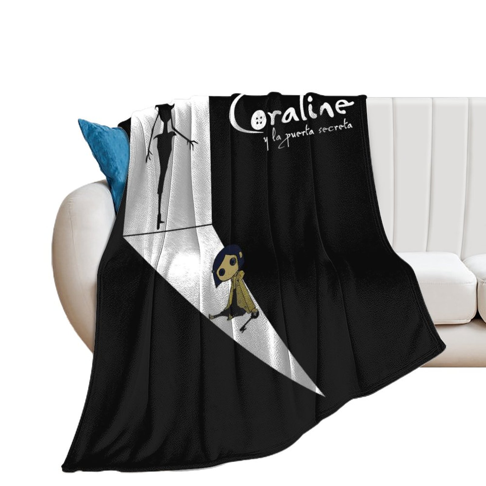 Coraline Blanket for Bed Sofa Halloween Throw Blanket Coraline Merch ...