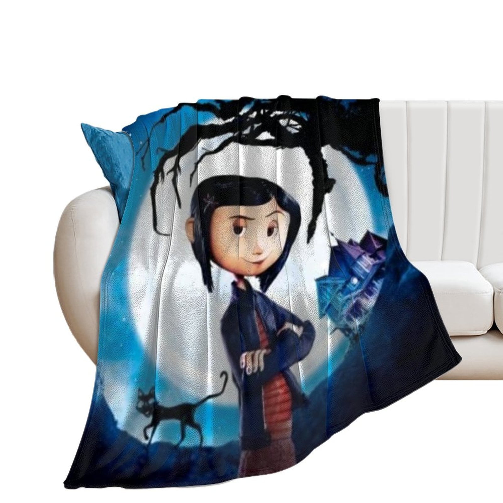 Coraline Blanket for Bed Sofa Halloween Throw Blanket Coraline Merch ...