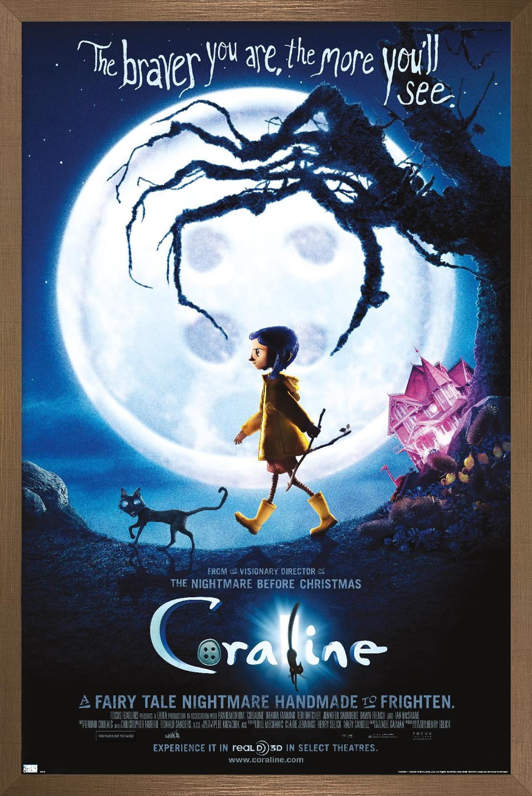 Coraline - Braver One Sheet Wall Poster, 22.375" x 34" Framed - Walmart.com