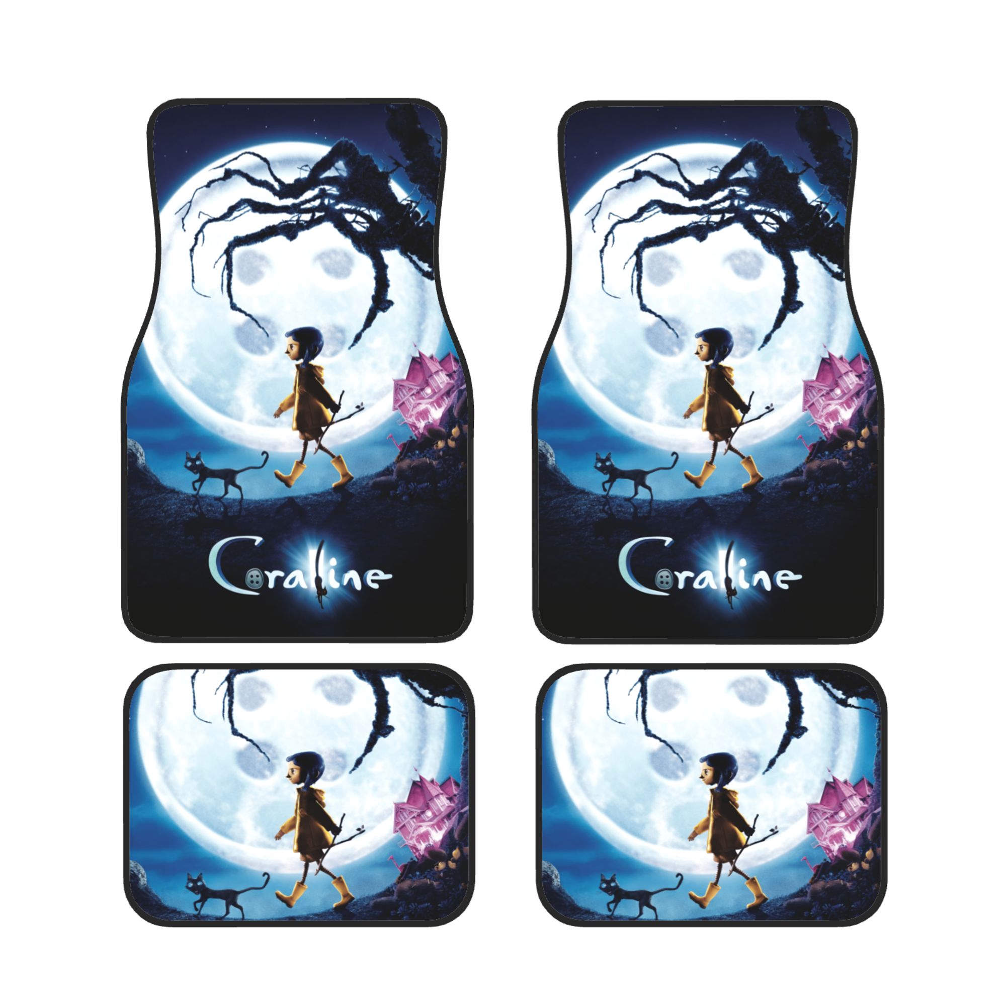 Coraline Car Floor Mats for Front and Rear Foot Pads Car Accessories ...