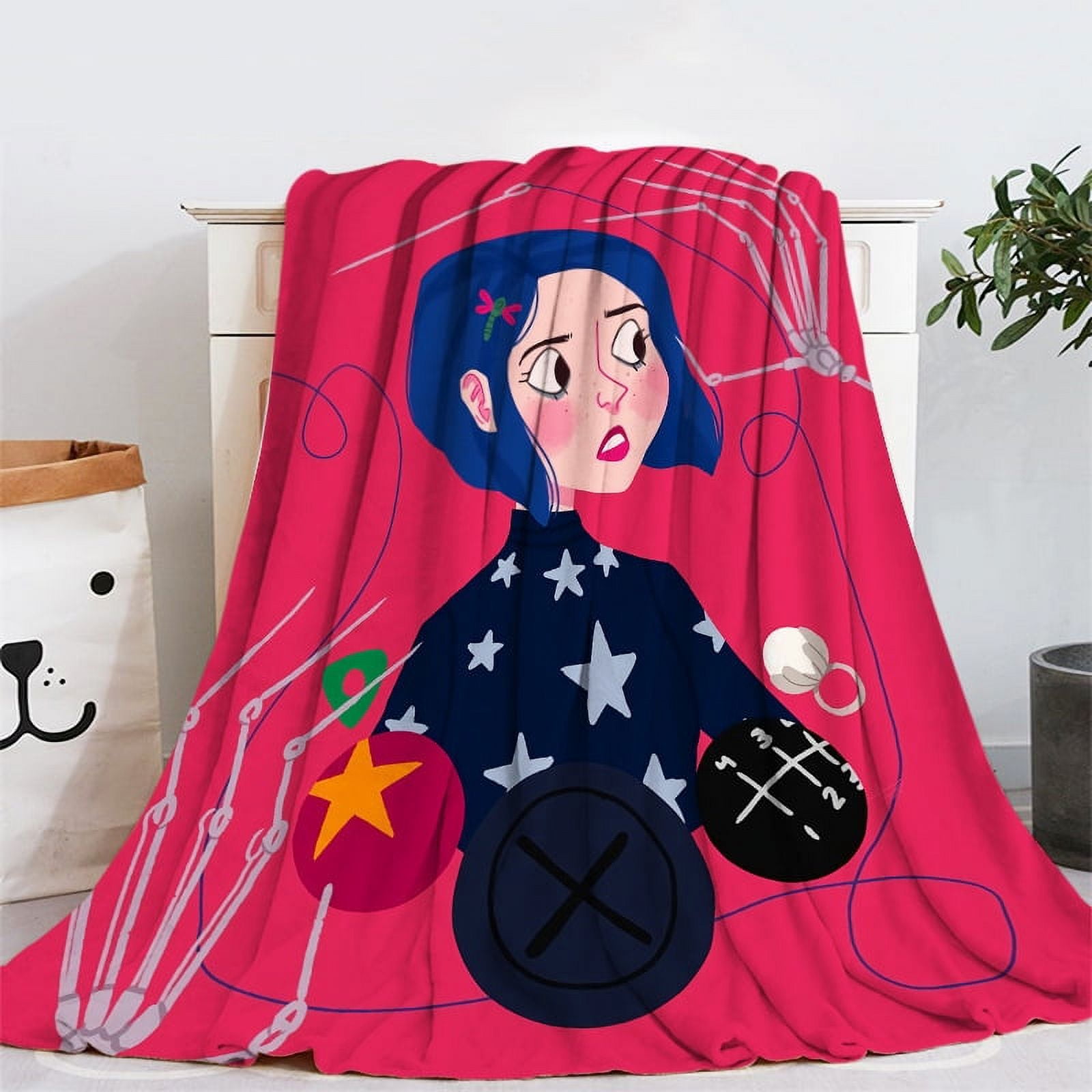 Coraline Cartoon Ghost Mom Flannel Blanket Wholesale Blanket Sheets Air ...