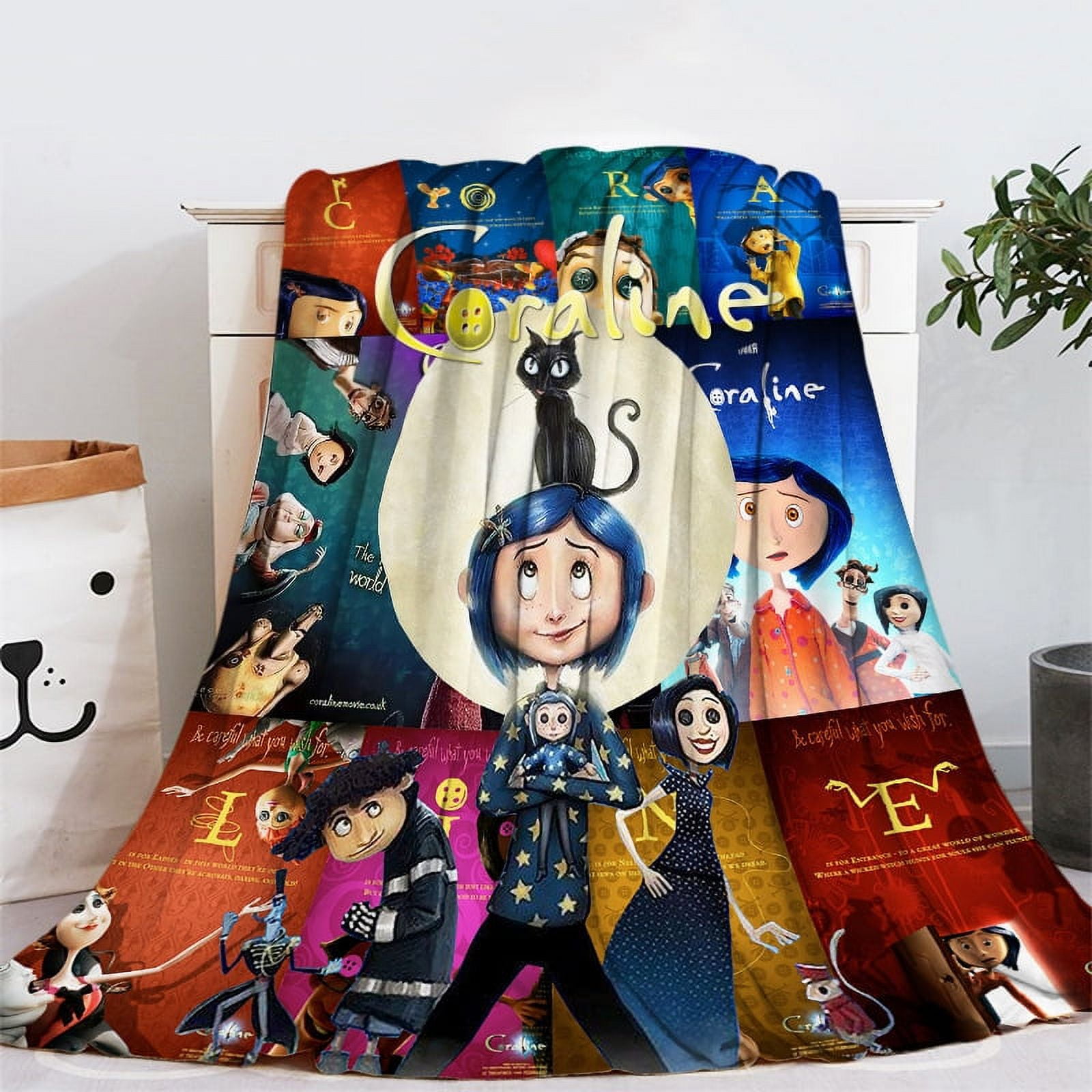 Coraline Cartoon Ghost Mom Flannel Blanket Wholesale Blanket Sheets Air ...