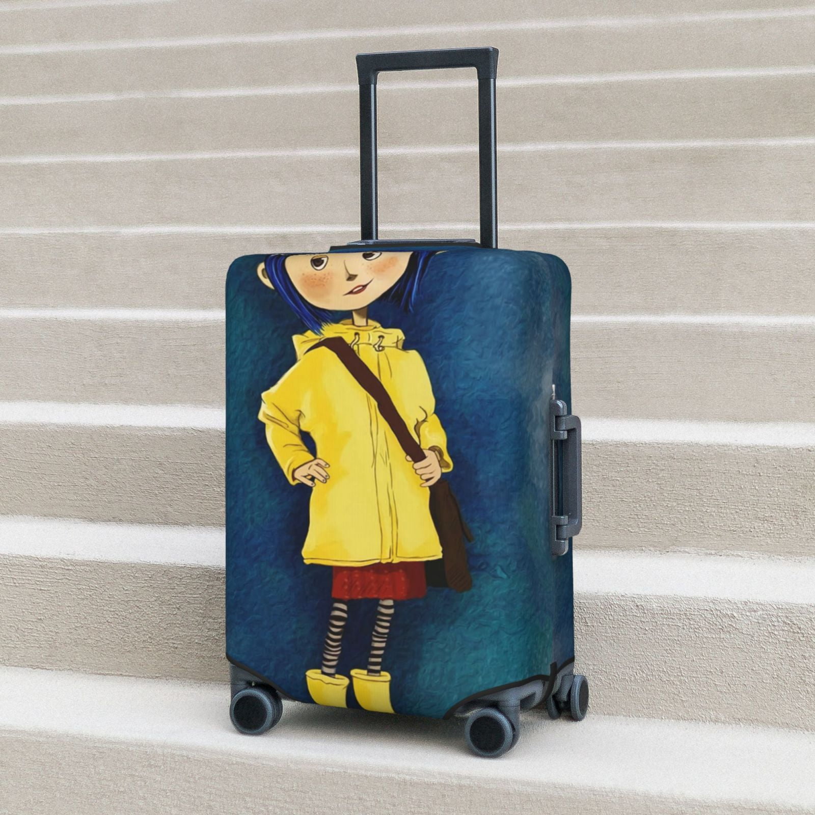 Coraline Cartoon Suitcase Cover With Concealed Zipper Luggage Cover ...