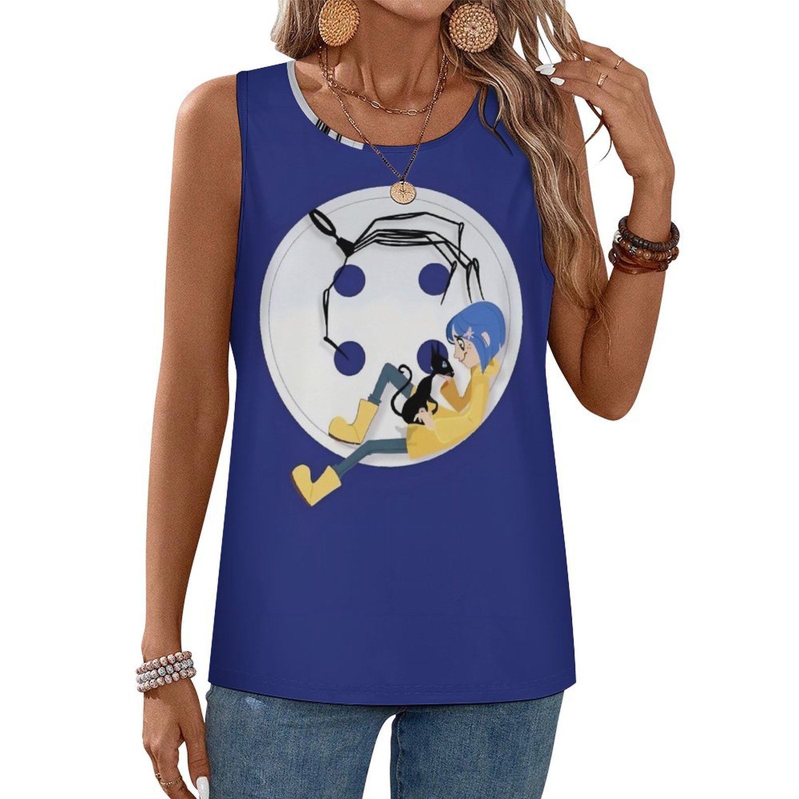 Coraline Cartoon Women's Sports Tank Top Sleeveless Top 2XL - Walmart.com