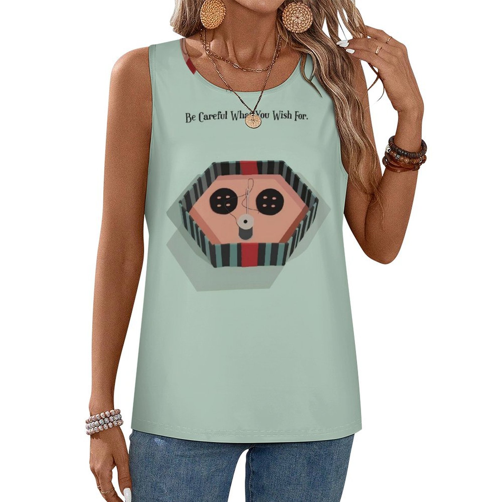 Coraline Cartoon Women's Sports Tank Top Sleeveless Top S - Walmart.com