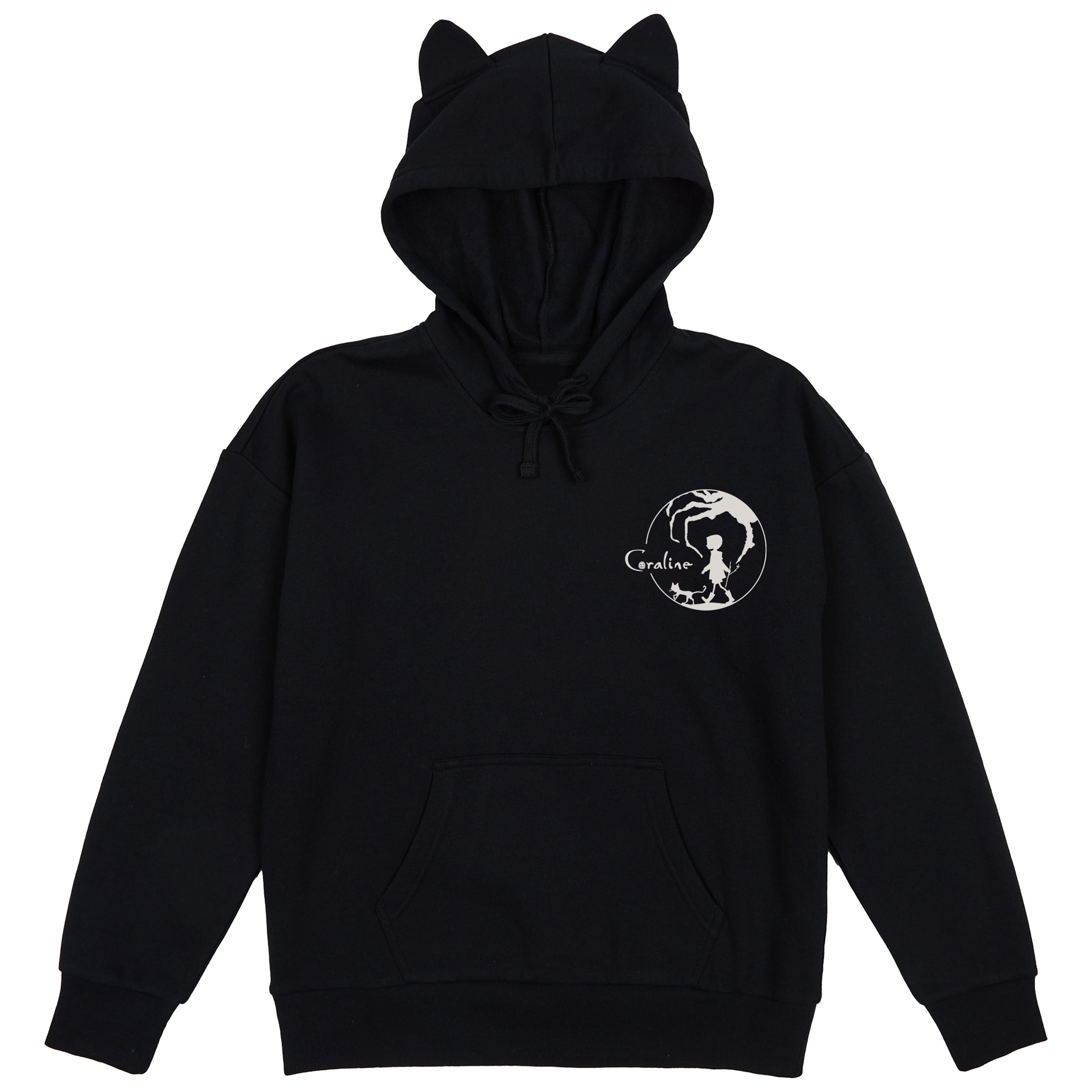 Coraline Character Silhouette & Branches Women's Black Long Sleeve ...