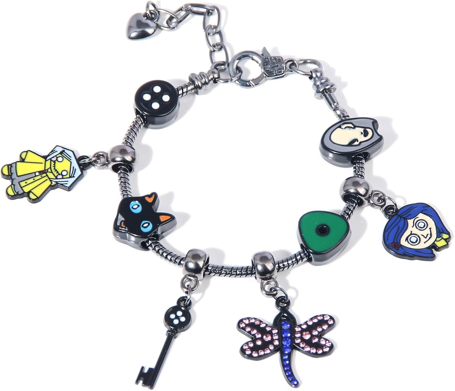 Coraline Charms Bracelet Key Seeing Stone Necklace - Halloween Costume ...