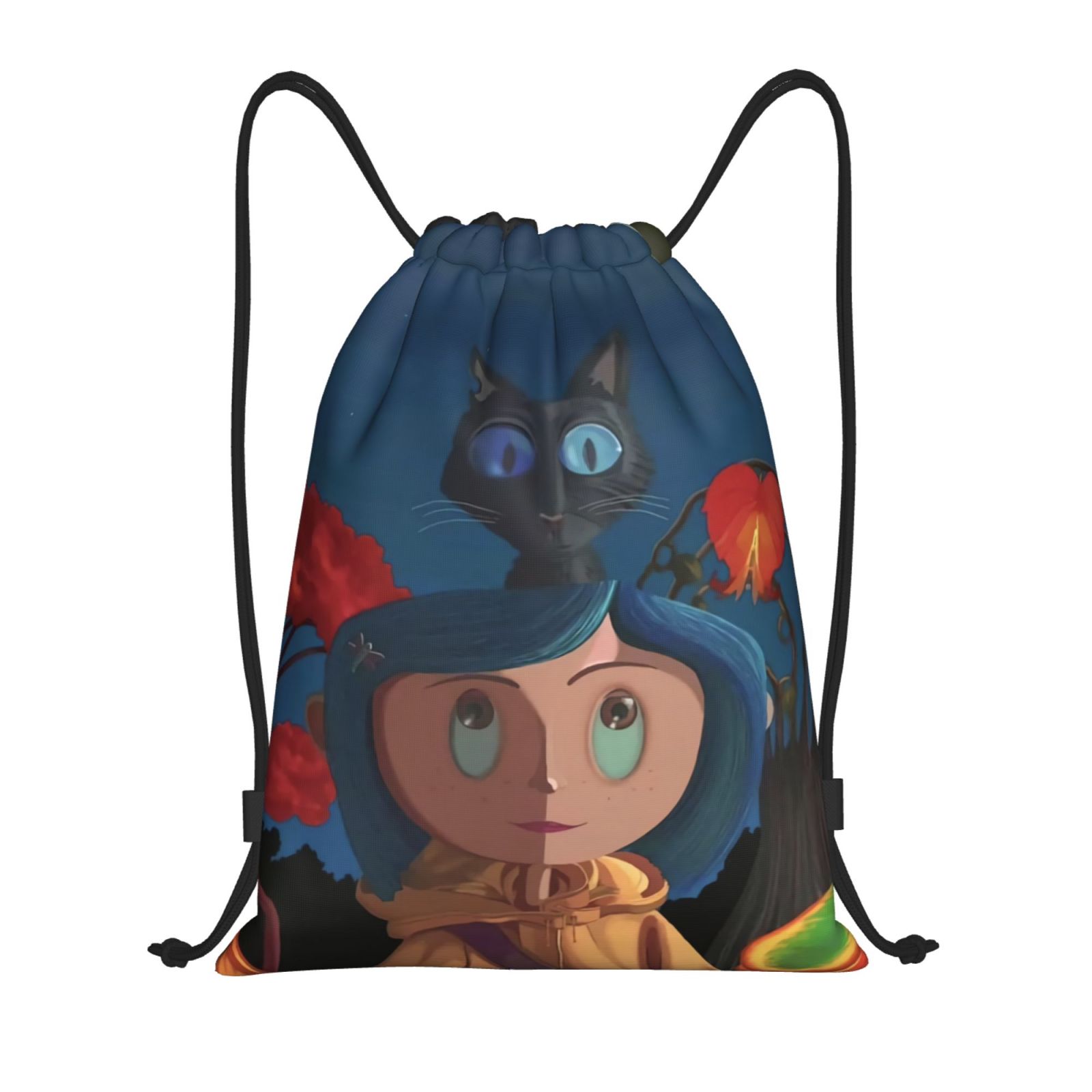 Coraline Classic Drawstring Bag, Collapsible, Sports, Fitness, Drawstring Bag, Unisex, Beach ...