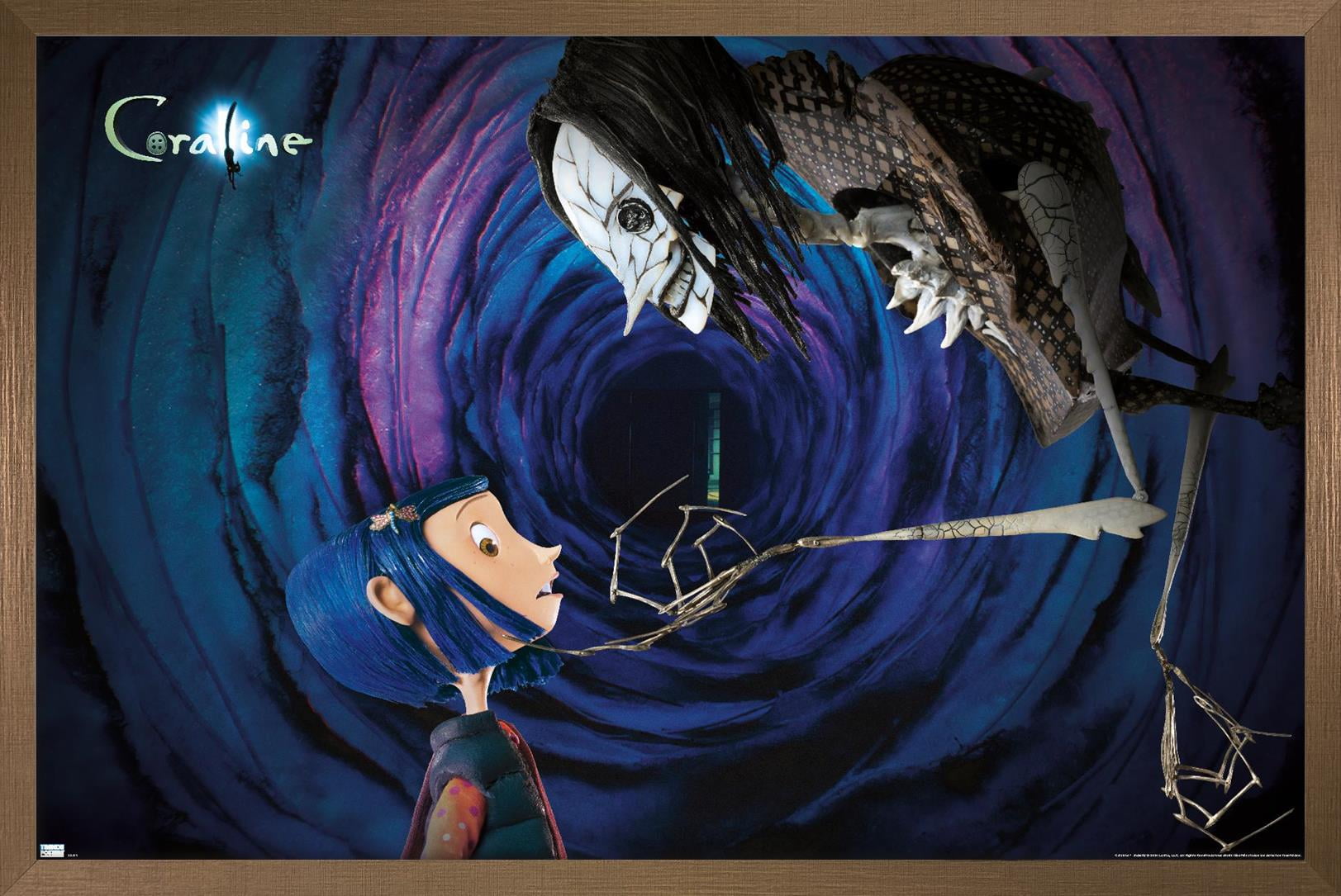 Coraline - Coraline And The Beldam Wall Poster, 22.375" x 34" Framed ...
