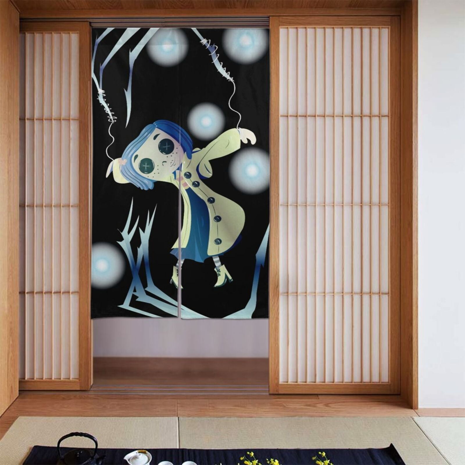 Coraline Custom Funny Photo Doorway Curtain, Customized Personalized Japanese Partition Door ...