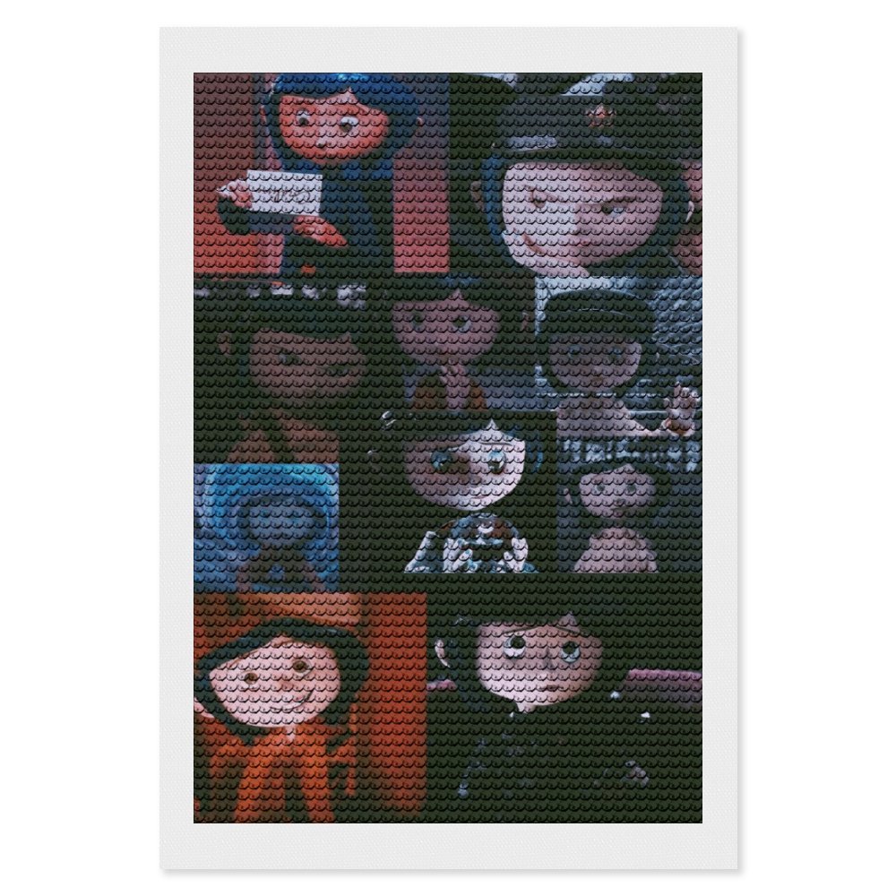 Coraline Diamond Art Kits for Adults Kids,DIY 196D Round Full Drill Diamond Art,Very Suitable ...