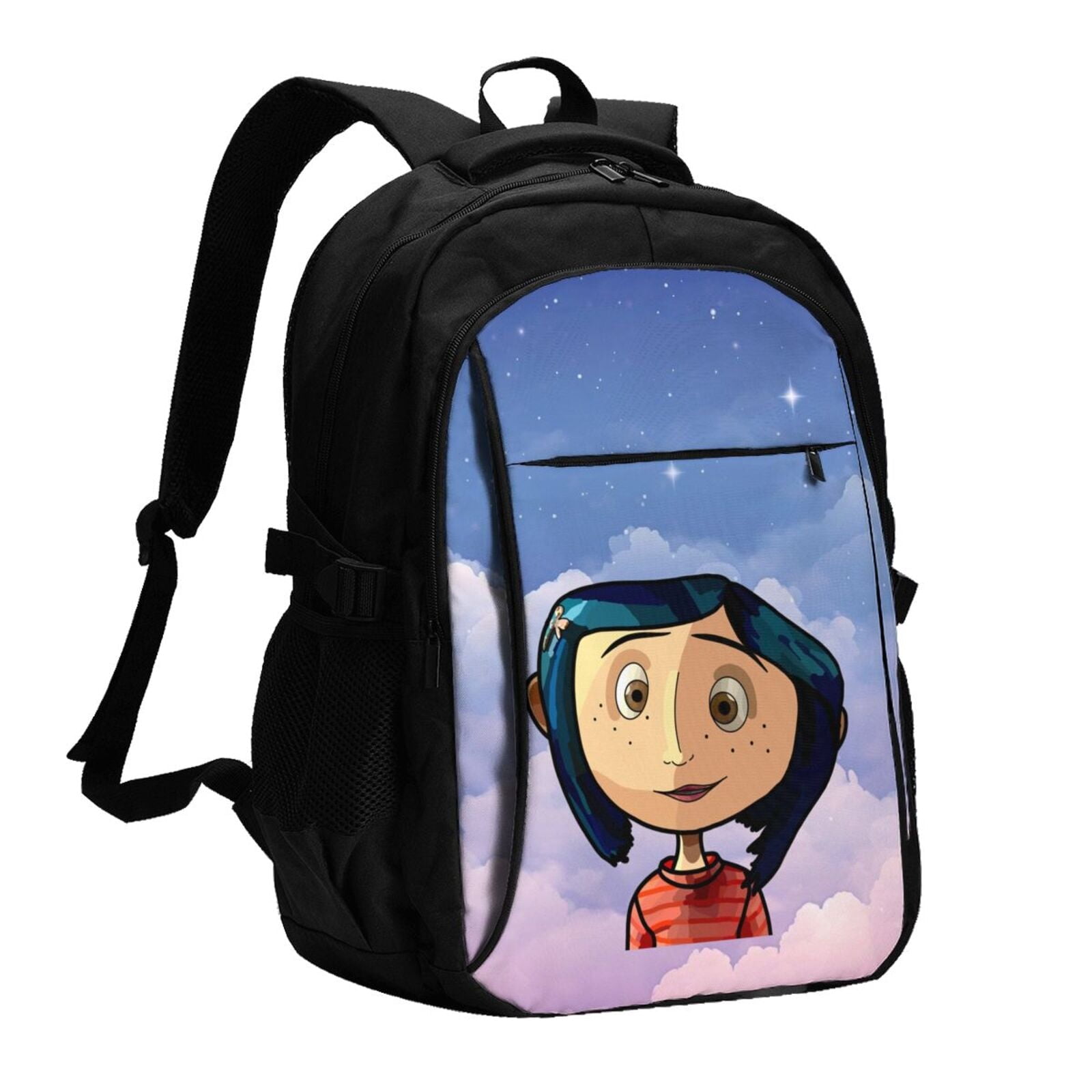Coraline Doll Unisex Backpack USB Daypack Large Capacity School Bag ...