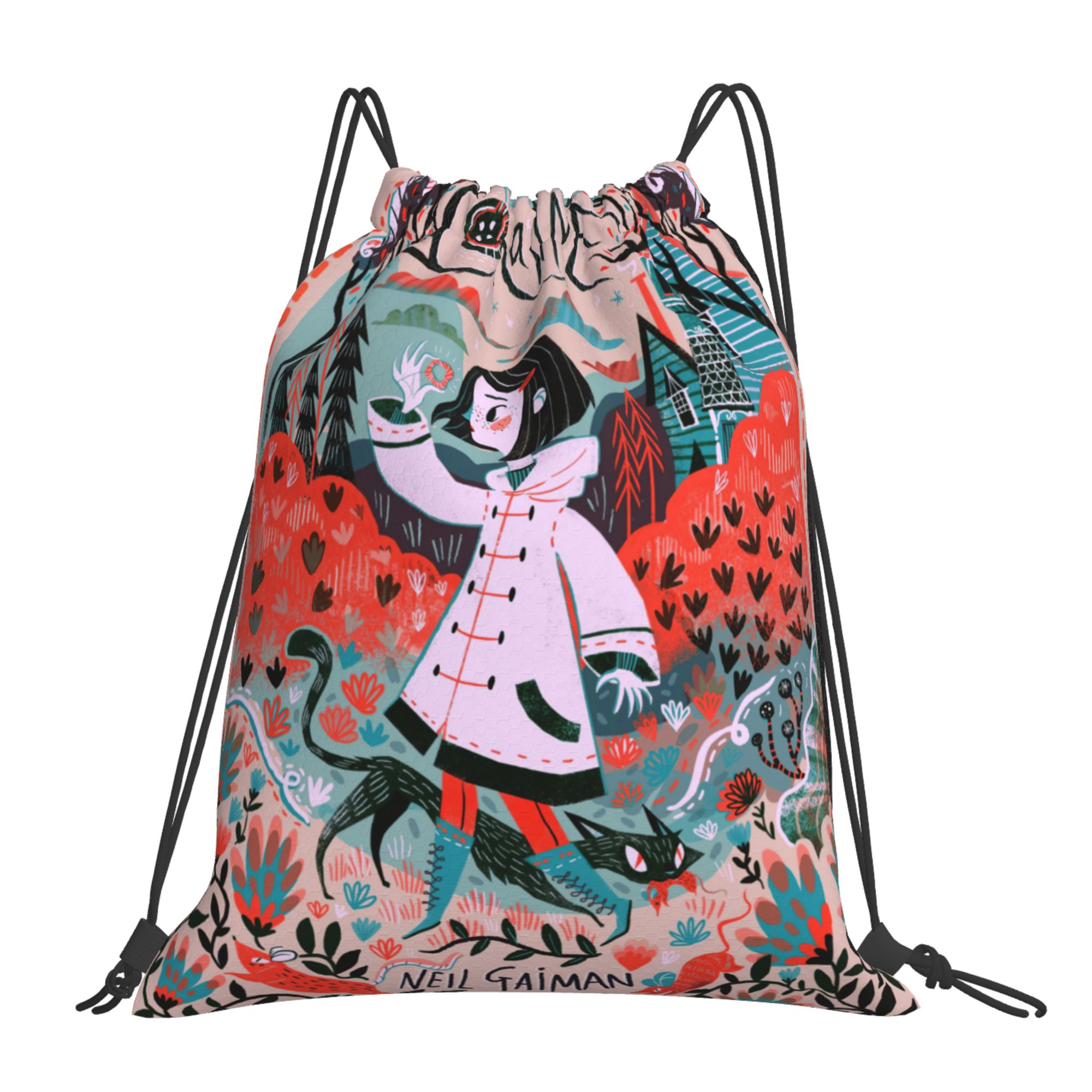 Coraline Drawstring Bags Gym Bag Travel Backpac Outdoor Portable ...