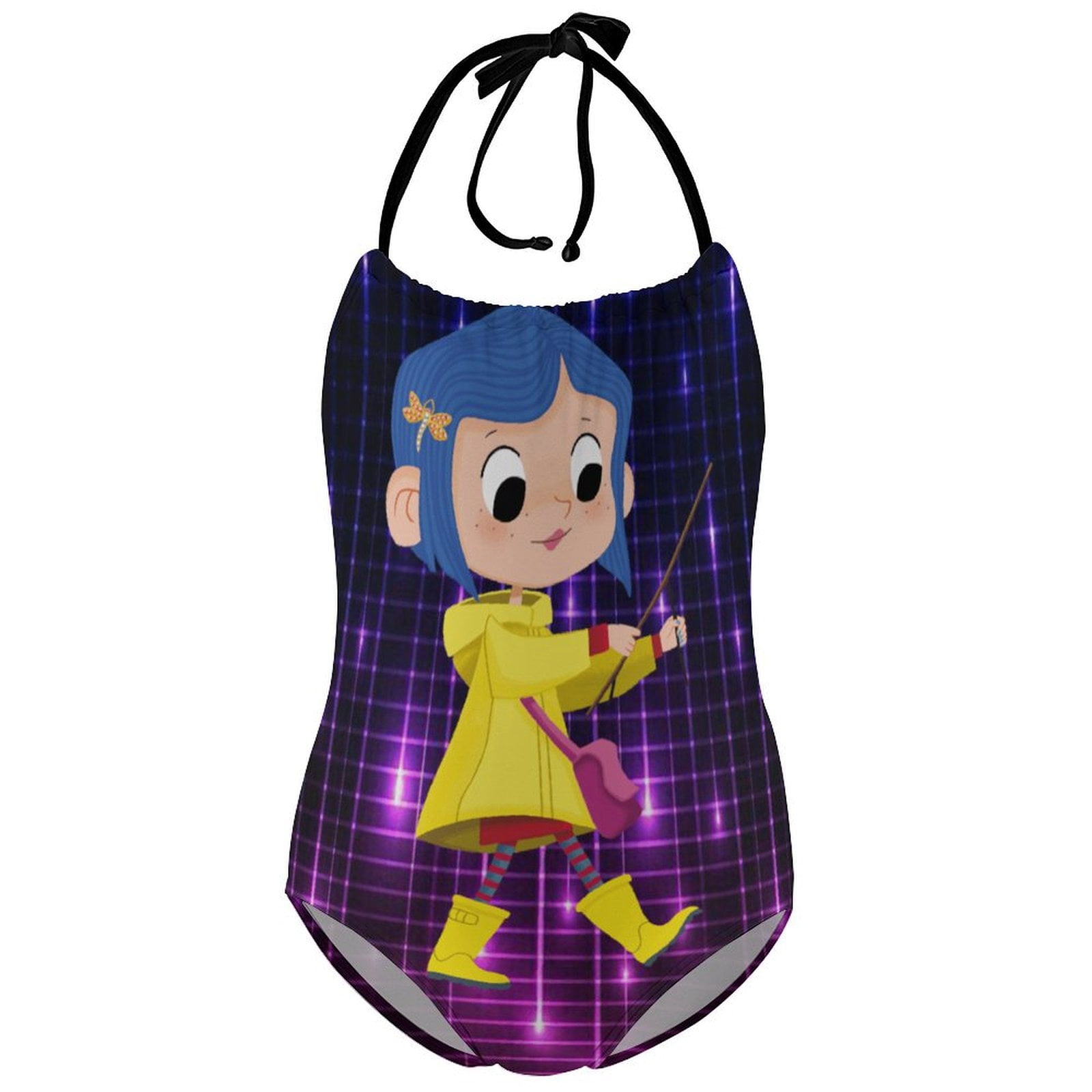 Coraline Girls One Piece Swimsuit Quick Dry Swimwear Print Bathing Suit ...
