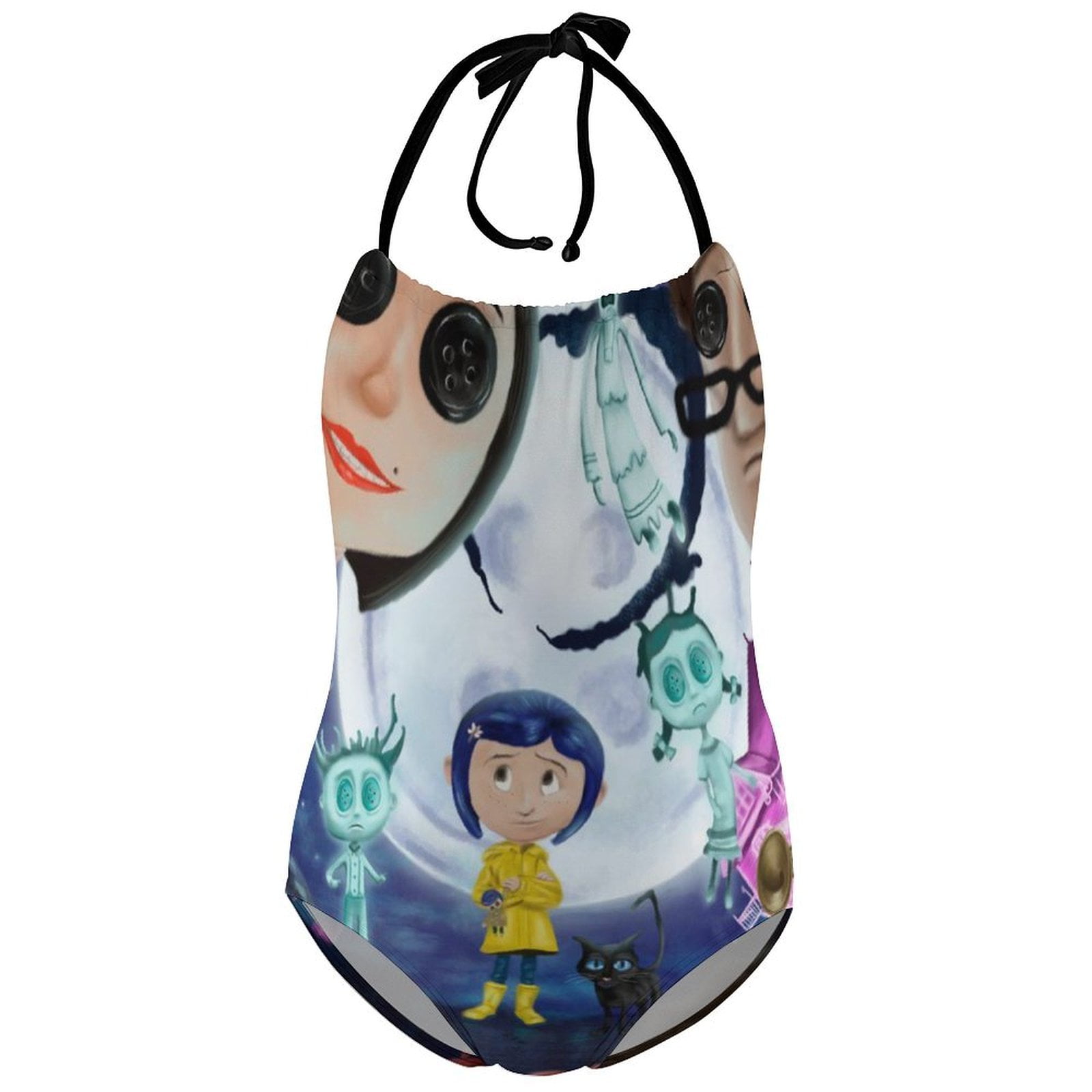 Coraline Girls One Piece Swimsuit Quick Dry Swimwear Print Bathing Suit Beach Summer Swim Suits ...