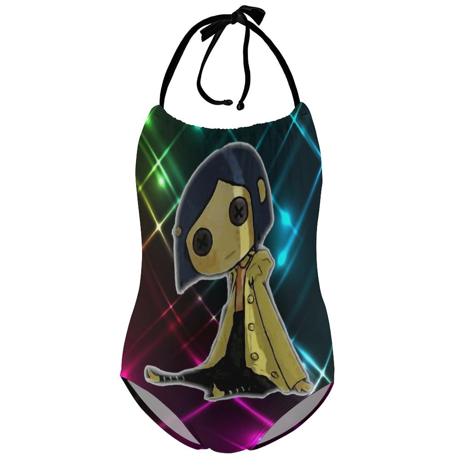 Coraline Girls One Piece Swimsuit Quick Dry Swimwear Print Bathing Suit ...