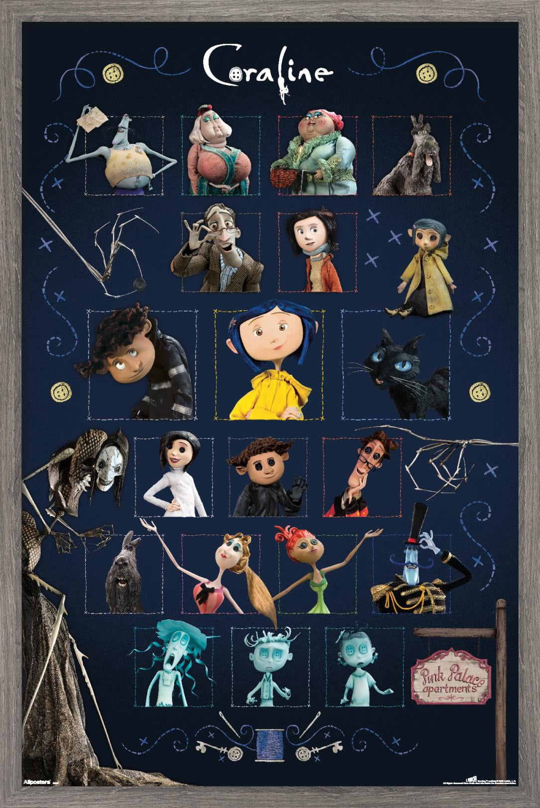 Coraline - Grid Wall Poster, 22.375" x 34" Framed - Walmart.com