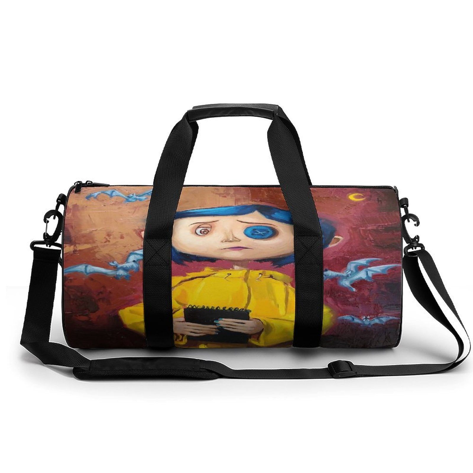 Coraline Gym Bag Cylinder Sports Fitness Bag Luggage Bag For Weekend ...