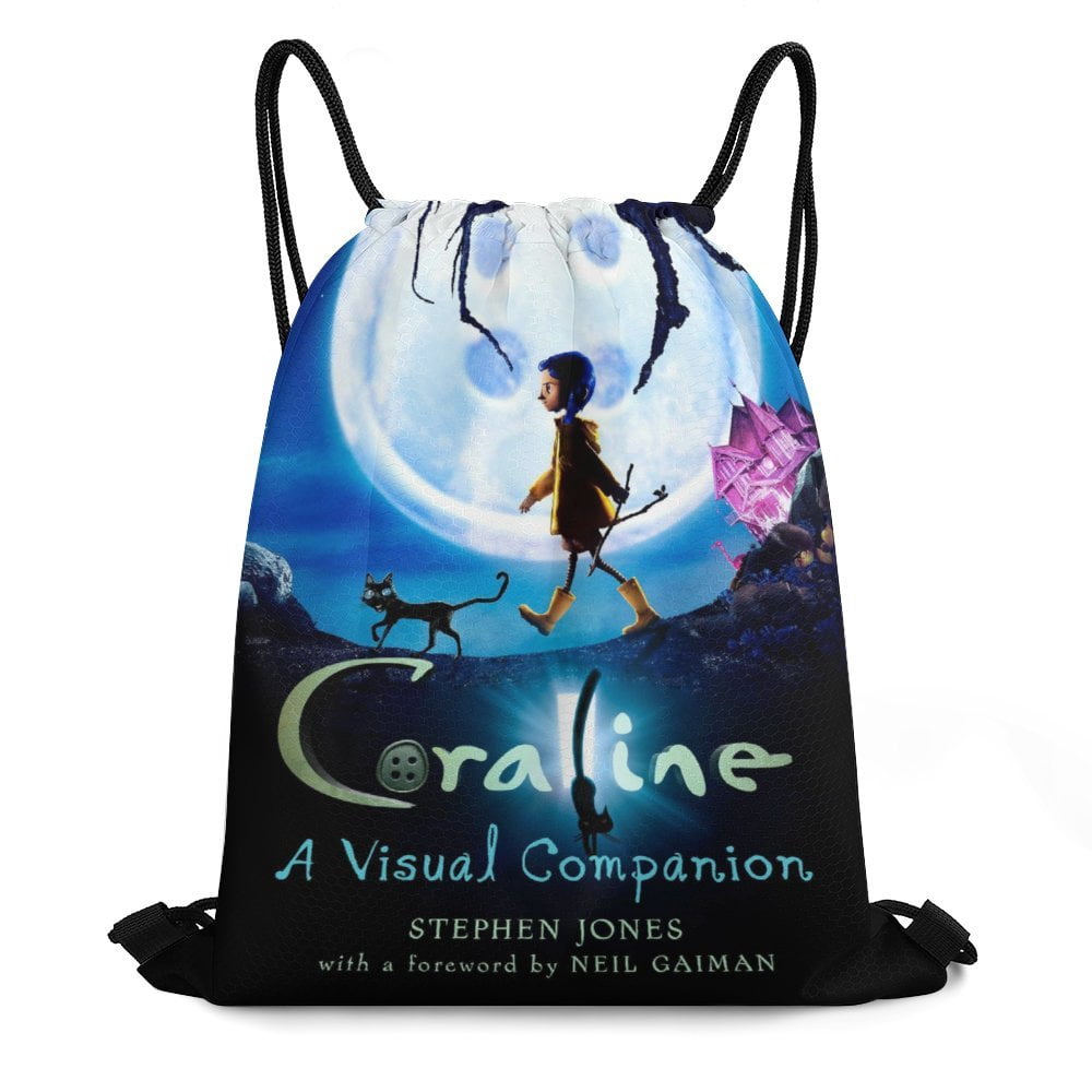 Coraline Gym Bag Simple Casual Drawstring Backpack Outdoor Portable ...