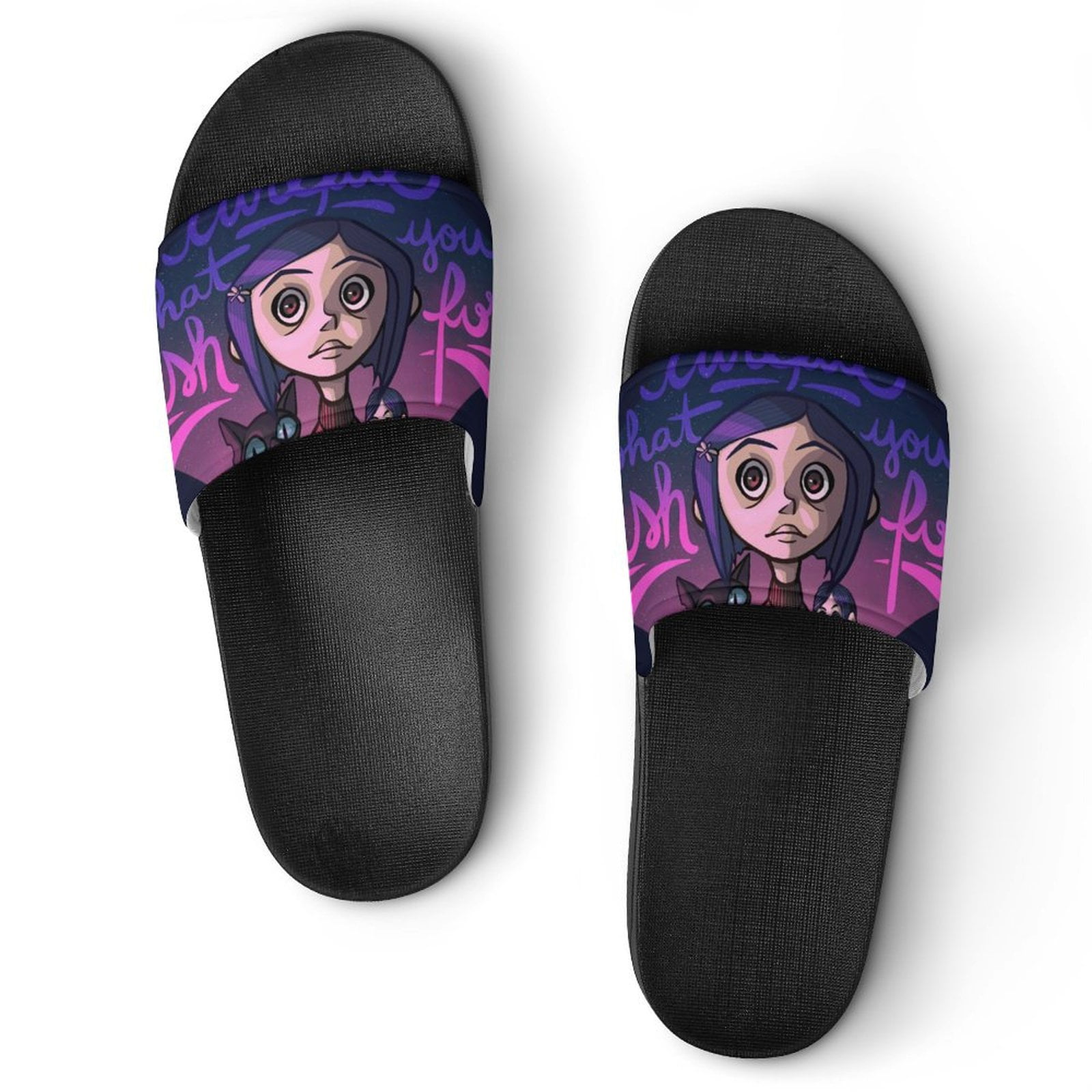 Coraline Home Slippers Non Slip Bathroom Open Toe Shoes Lightweight ...