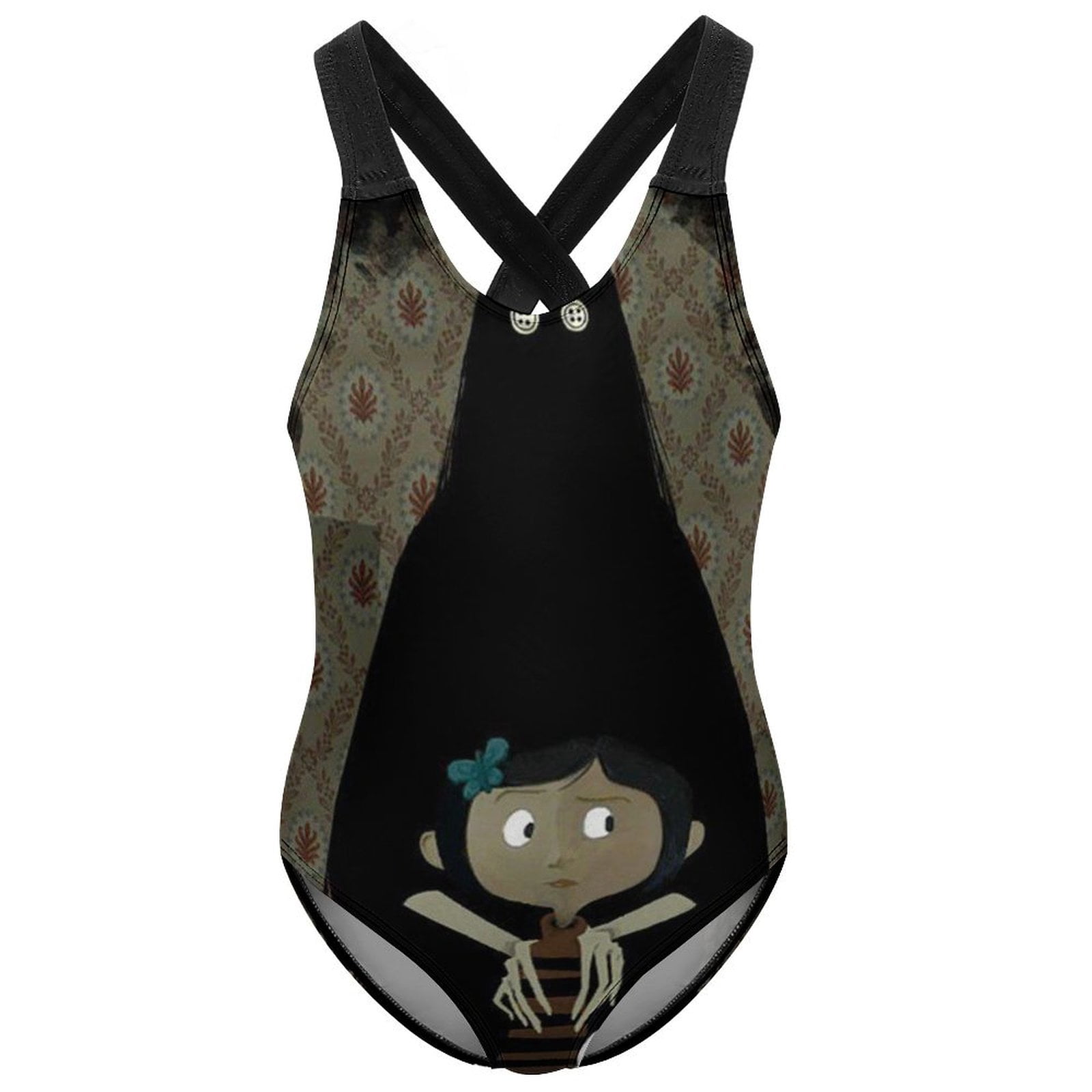 Coraline Horror Girl's One-piece Swimsuit Summer Children's Beach ...
