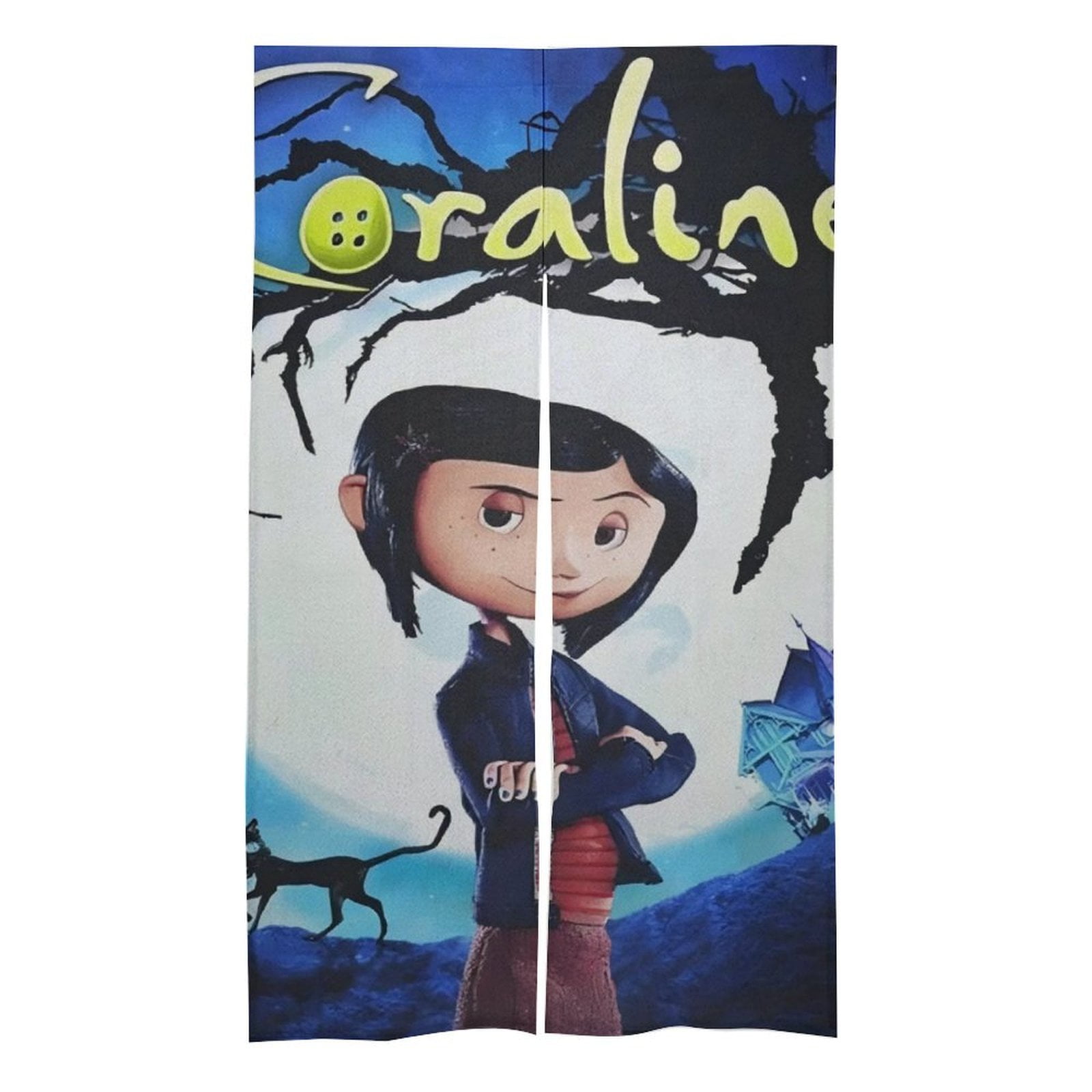 Coraline Japanese Cool Funny Anime Cartoon Drape Split Doorway Curtain ...