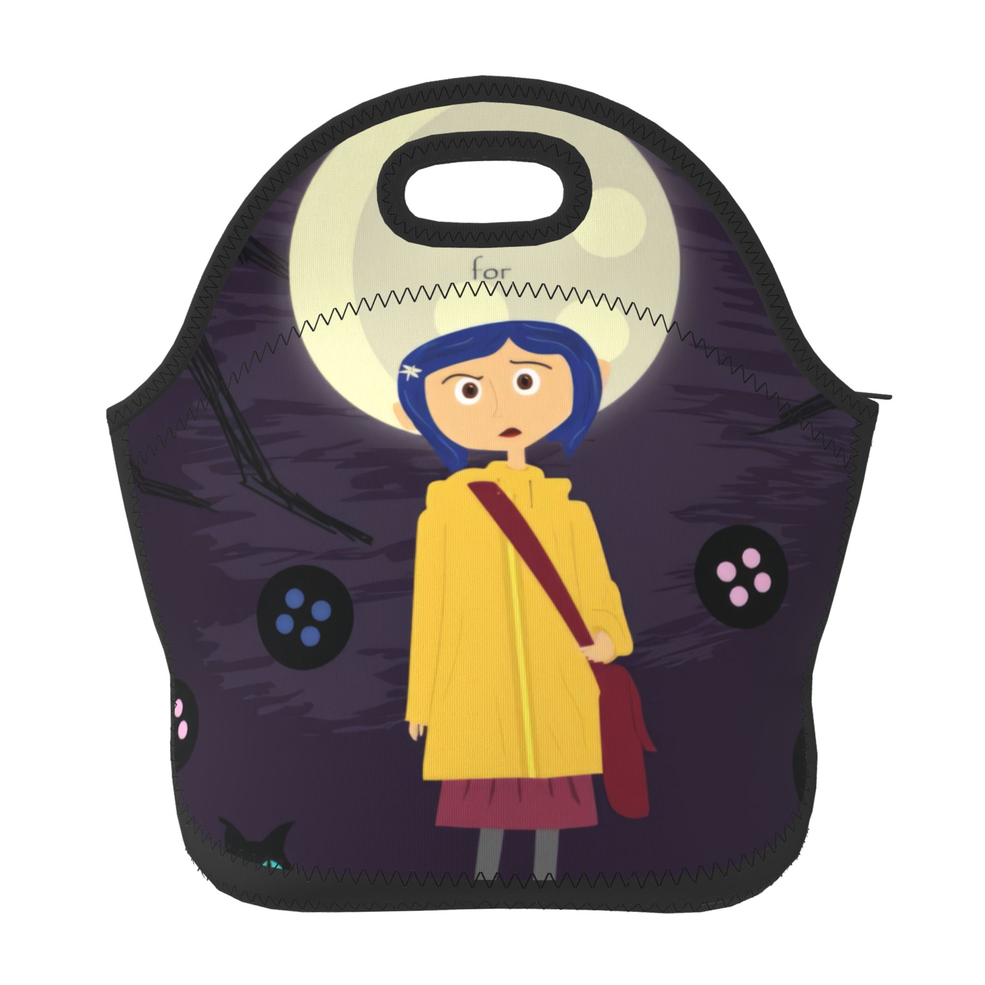 Coraline Lunch Box Lunch Bag for Women Men, Insulated Neoprene ...