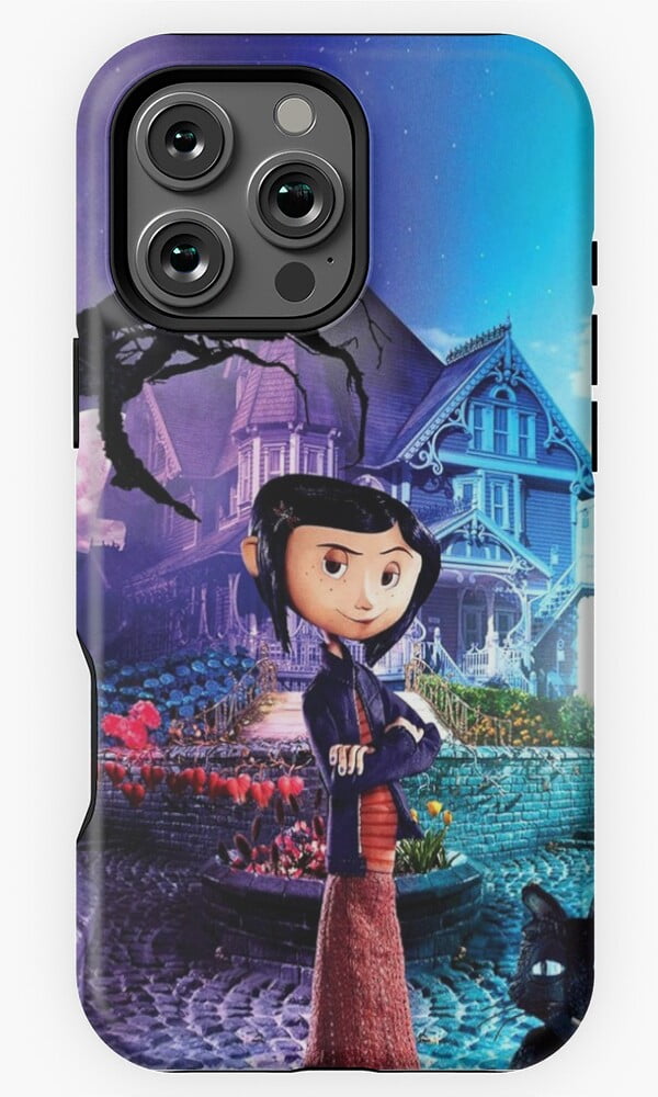 Coraline Movie Art Phone Case for iPhone 16 15 14 13 12 11 Pro Max ...
