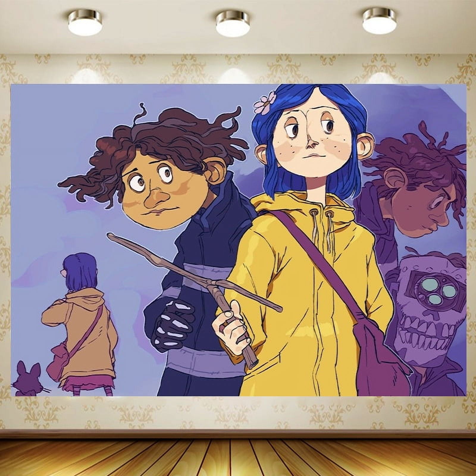 Coraline Party Supplies Decoration Backdrop Baby Shower Banner Kid ...