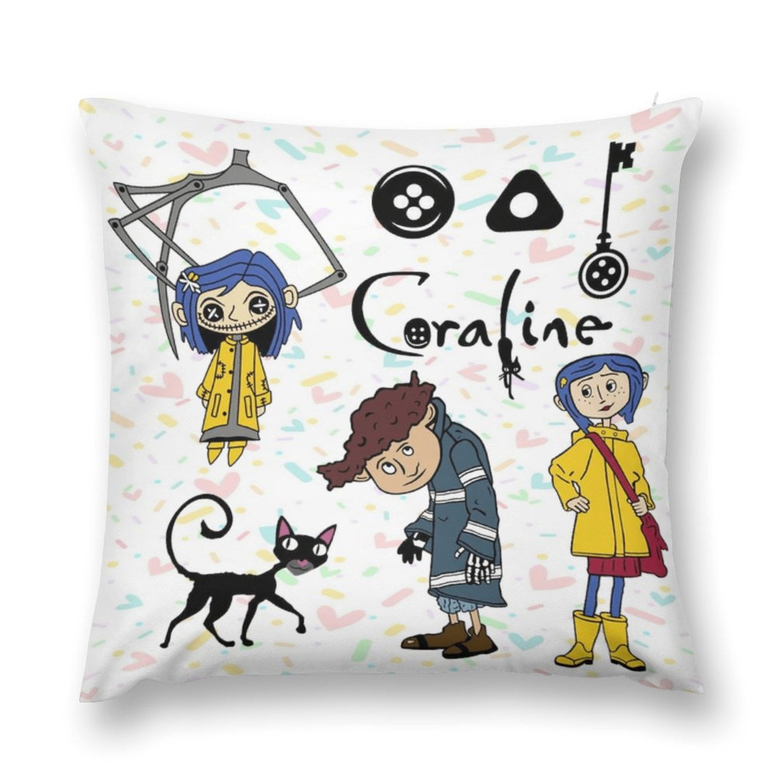 Coraline Plush Pillow Case Throw Multisize Ultra-comfortable Pillowcase Cushion Anti-fouling ...