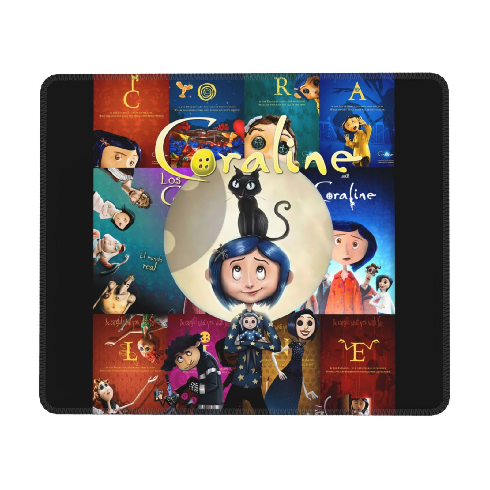 Coraline Mouse Pad Square Mouse Pad for Desk Soft Computer Mouse Mat ...