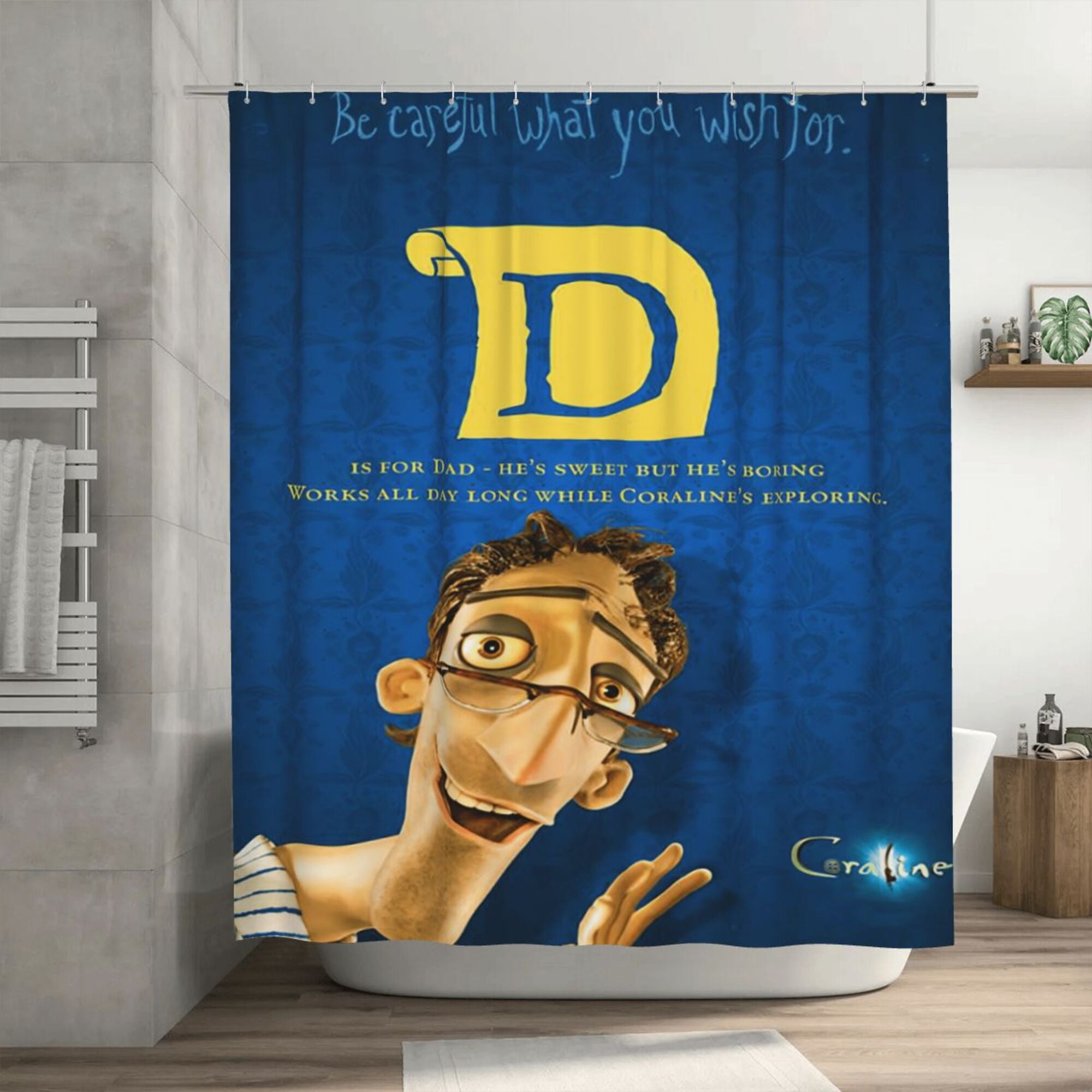 Coraline Shower Curtain 72 X 72 Inch Waterproof Fabric Shower Curtains For Bathroom Cute