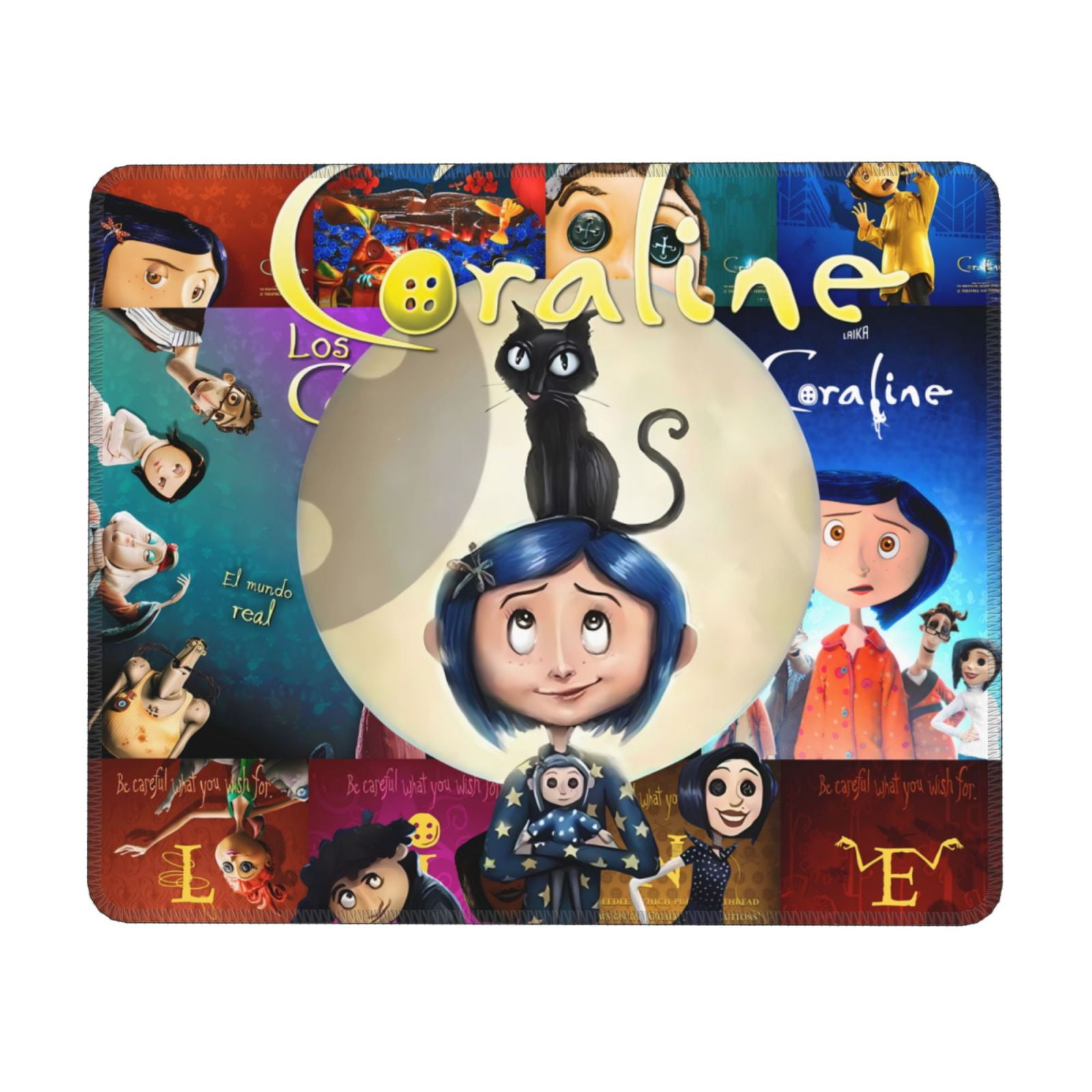 Coraline Mouse Pad Square Mouse Pad for Desk Soft Computer Mouse Mat ...