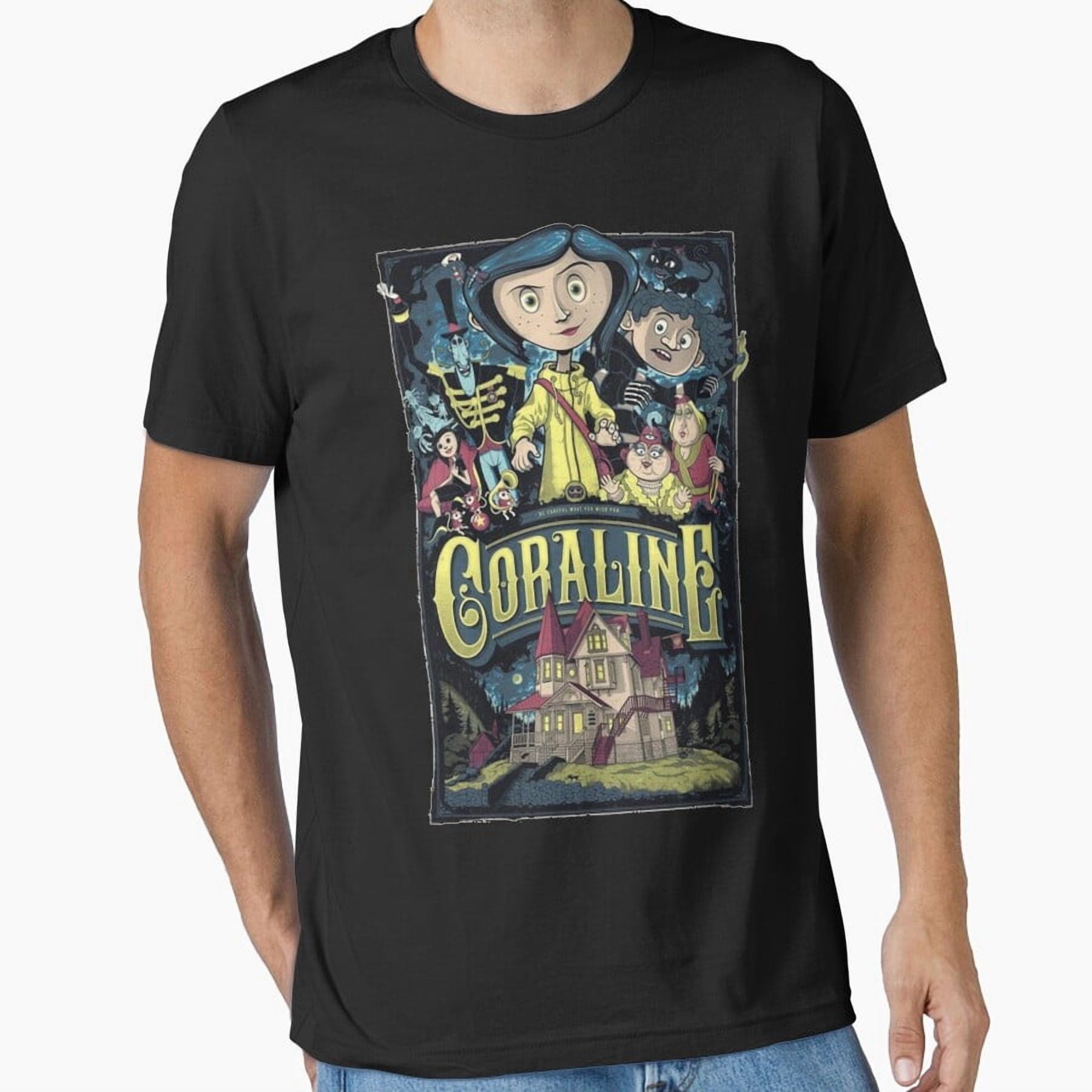 Coraline Stop Motion Animated Movie Fan Graphic H4666 T-Shirt, for Men ...