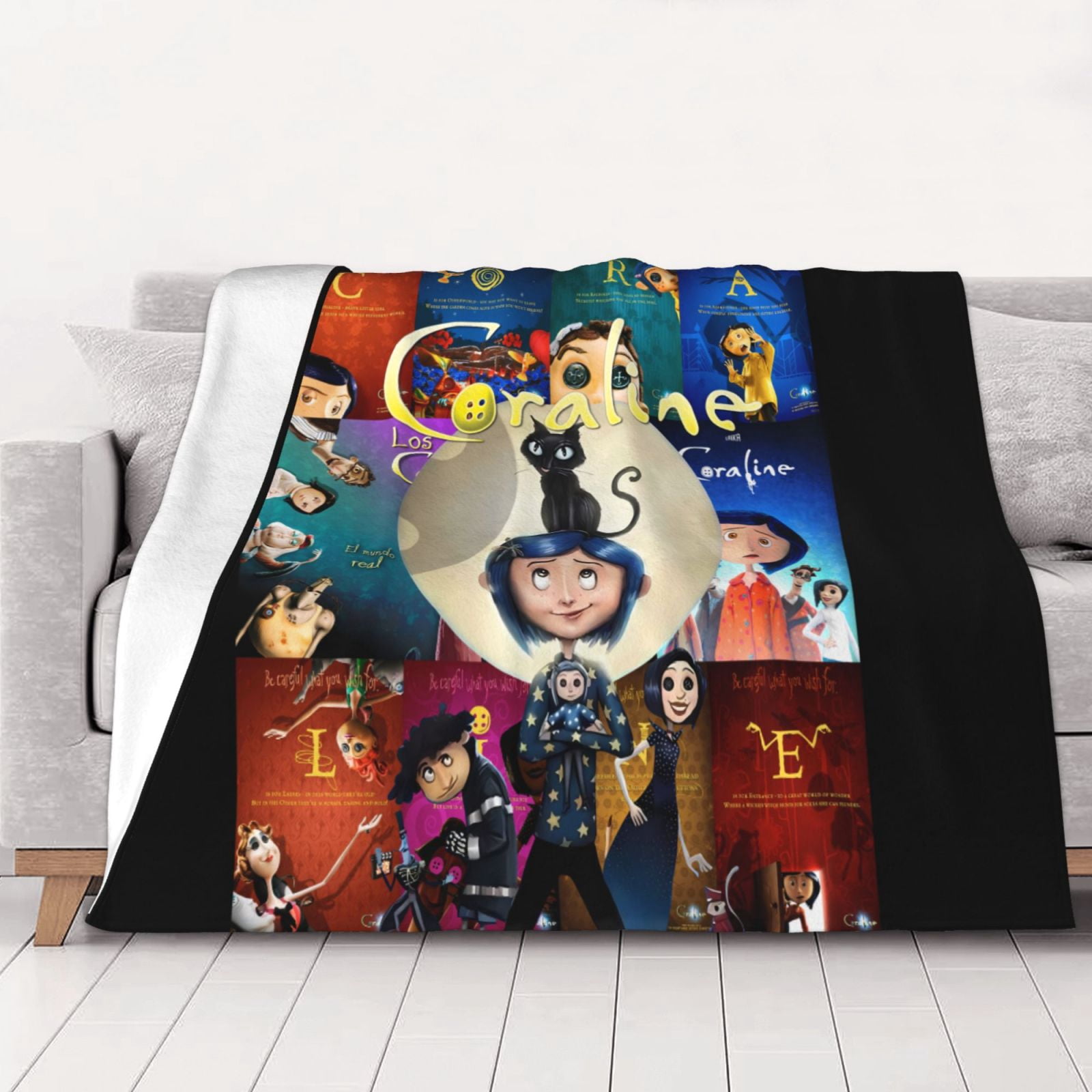 Coraline Super Soft Flannel Queen Size Blanket for Bed,Cozy Blanket,for ...