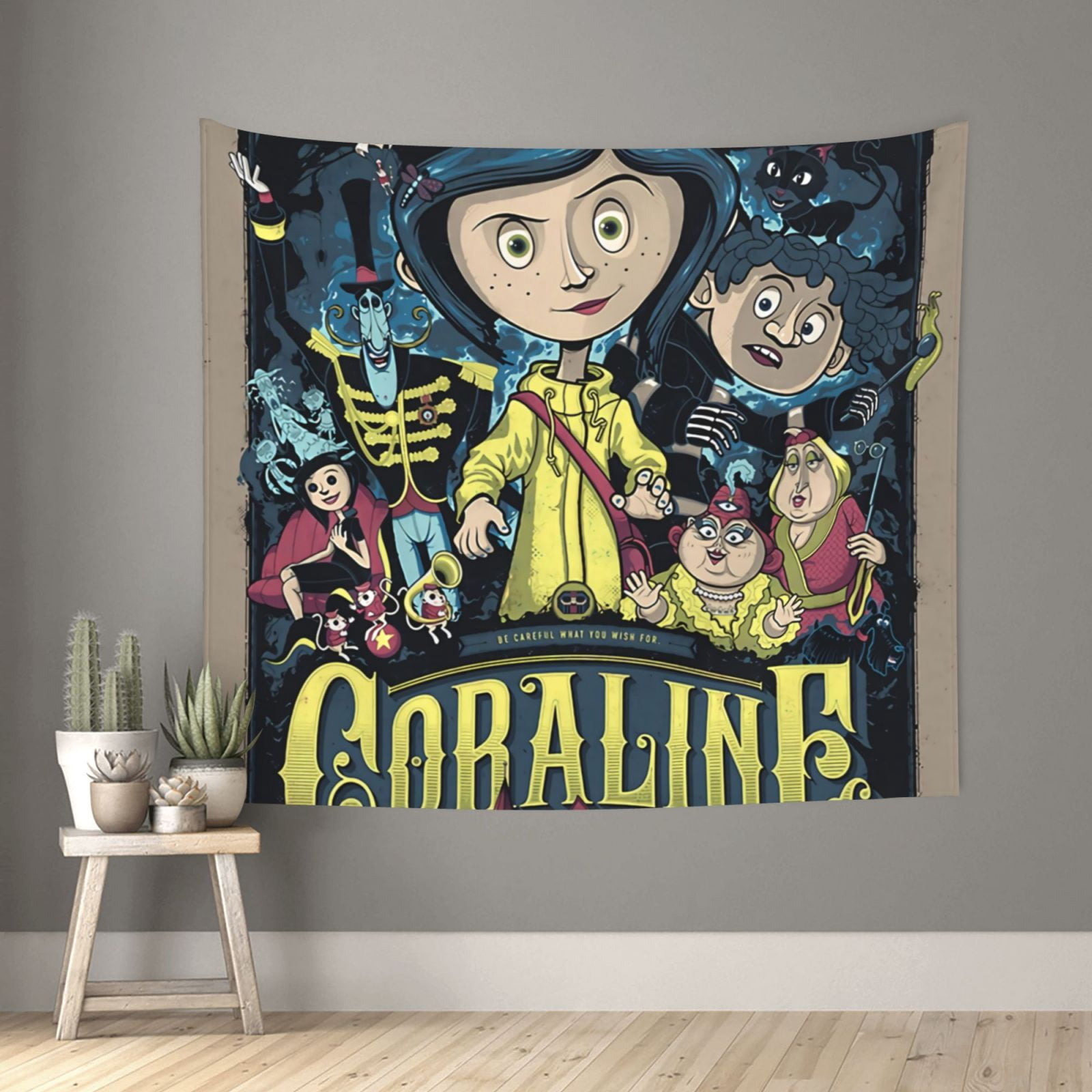 Coraline Tapestry 60 X 51 In Wall Hanging Tapestries Dorm Bedroom Decor ...