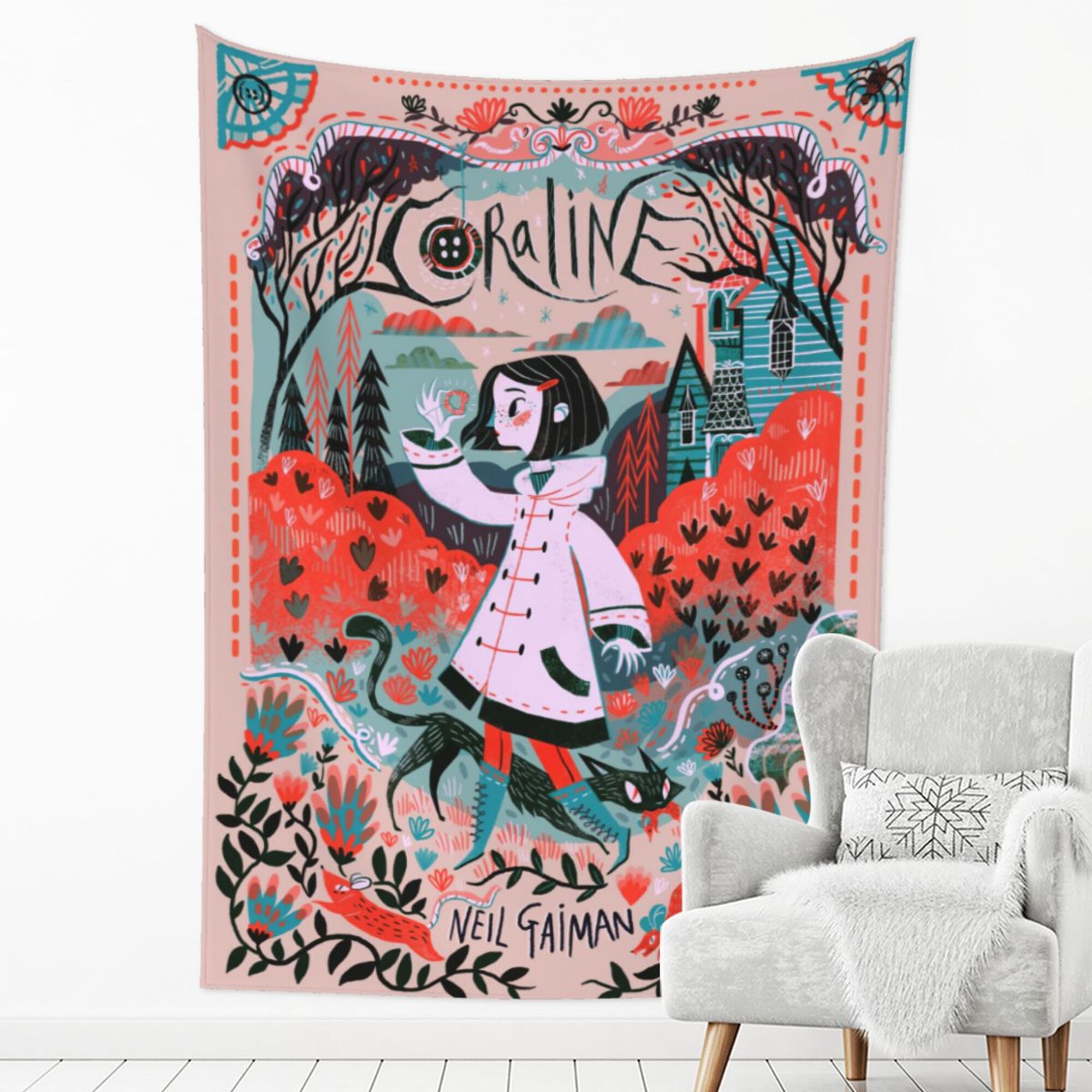 Coraline Tapestry Aesthetic Cute Room Decor Tapestry Birthday ...