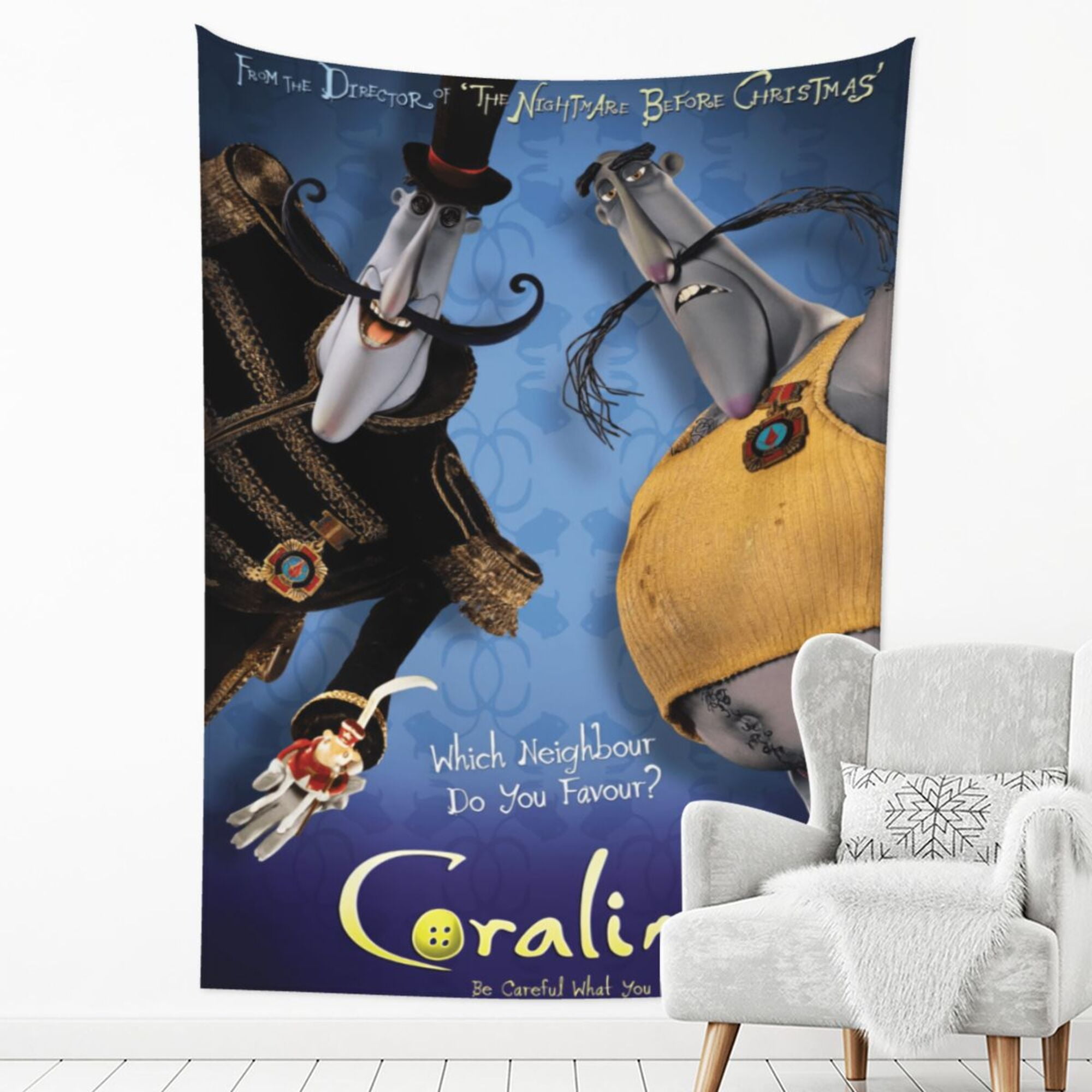 Coraline Tapestry Aesthetic Cute Room Decor Tapestry Birthday ...