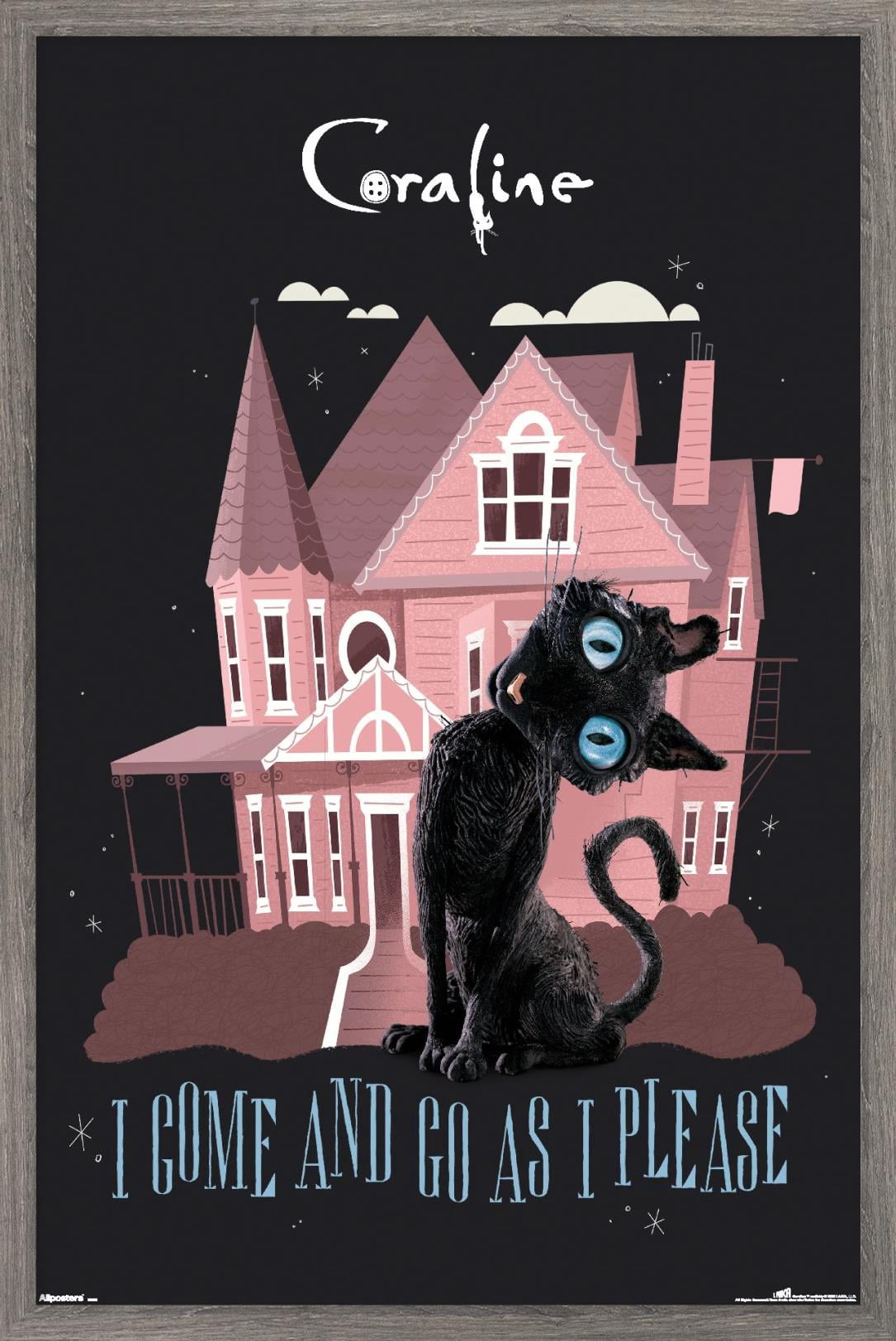 Coraline - The Cat Wall Poster, 22.375" x 34" Framed - Walmart.com
