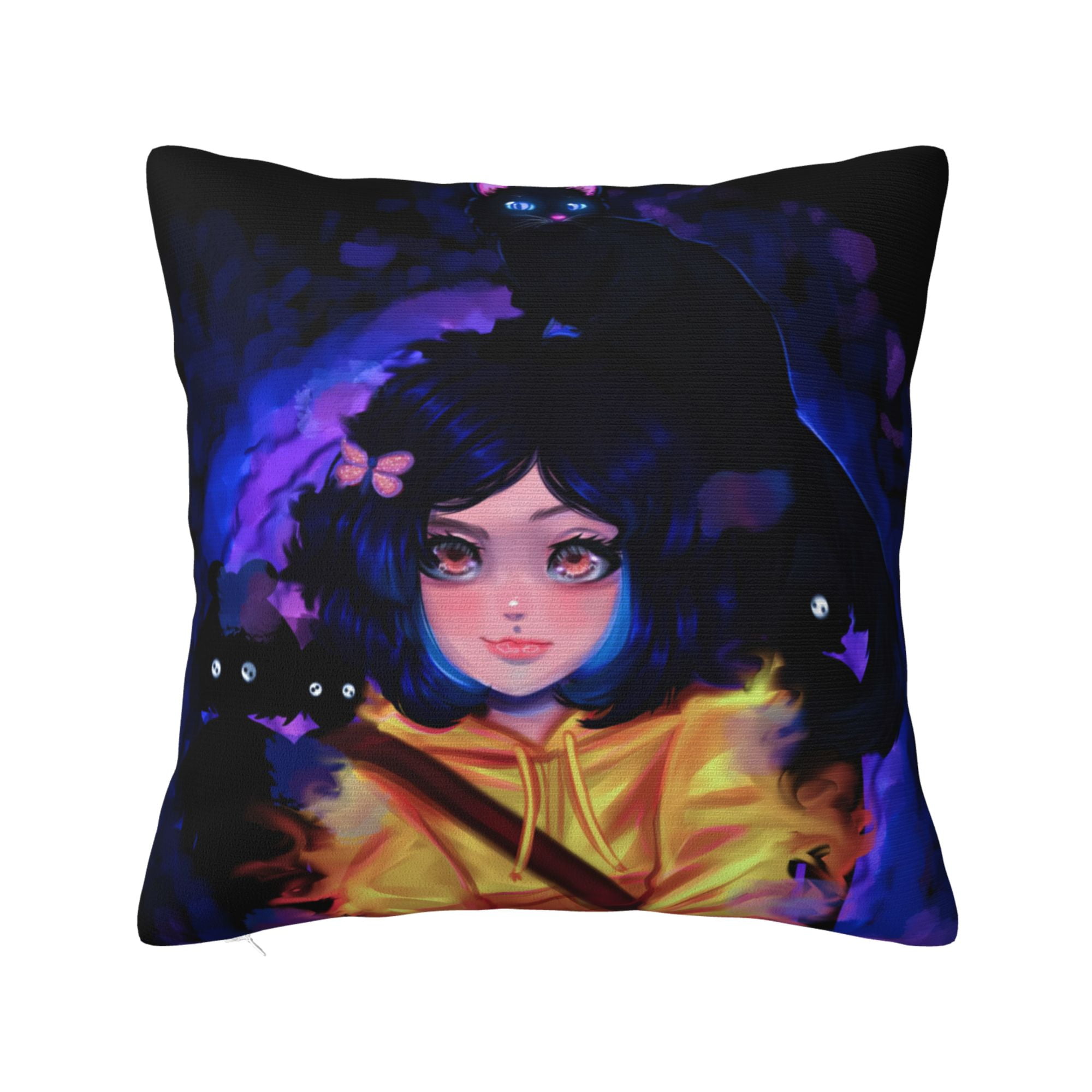 Coraline Throw Pillow Covers, Polyester Decor Pillow Covers Fall ...