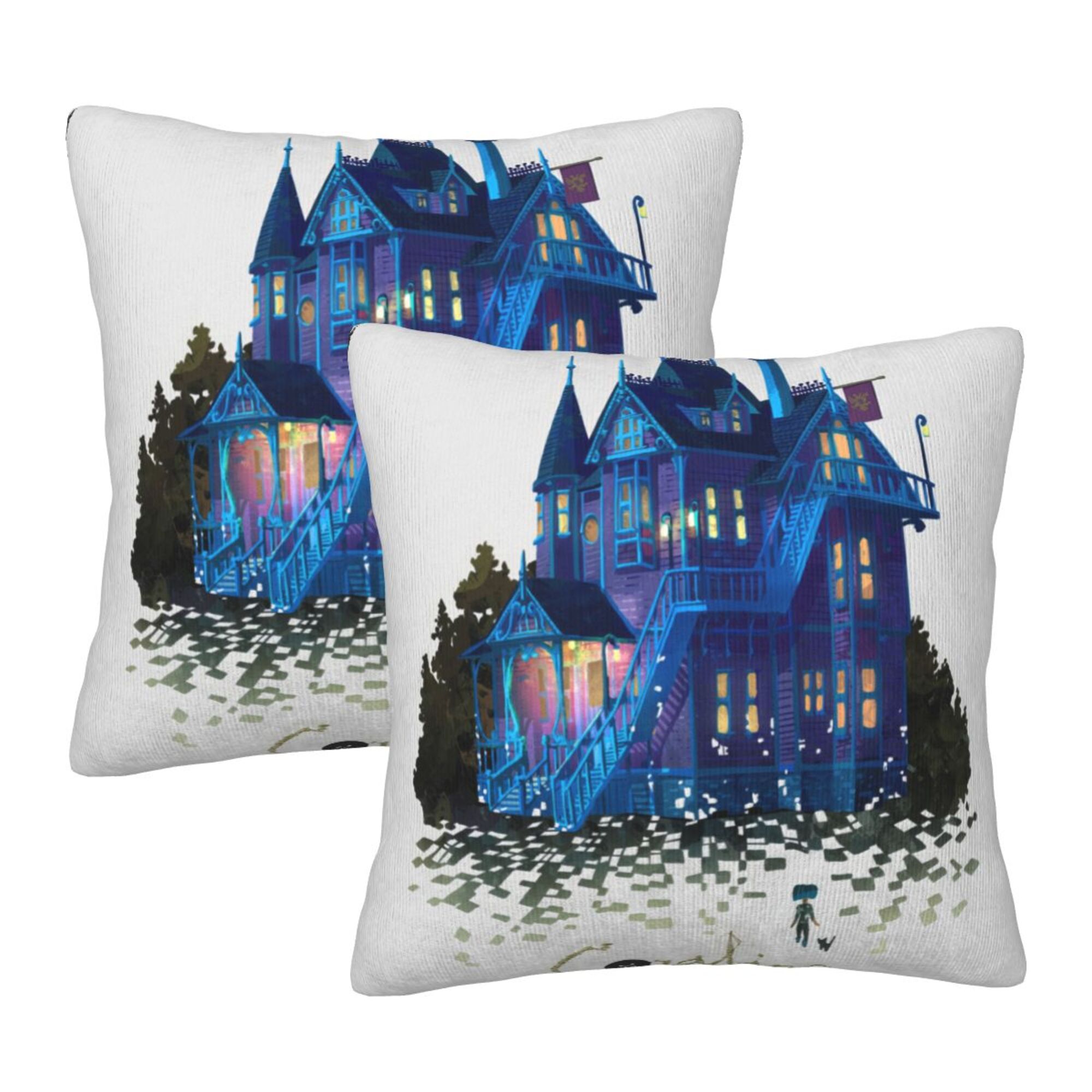 Coraline Throw Pillow Covers, Square Polyester Decor Pillow Covers Fall ...